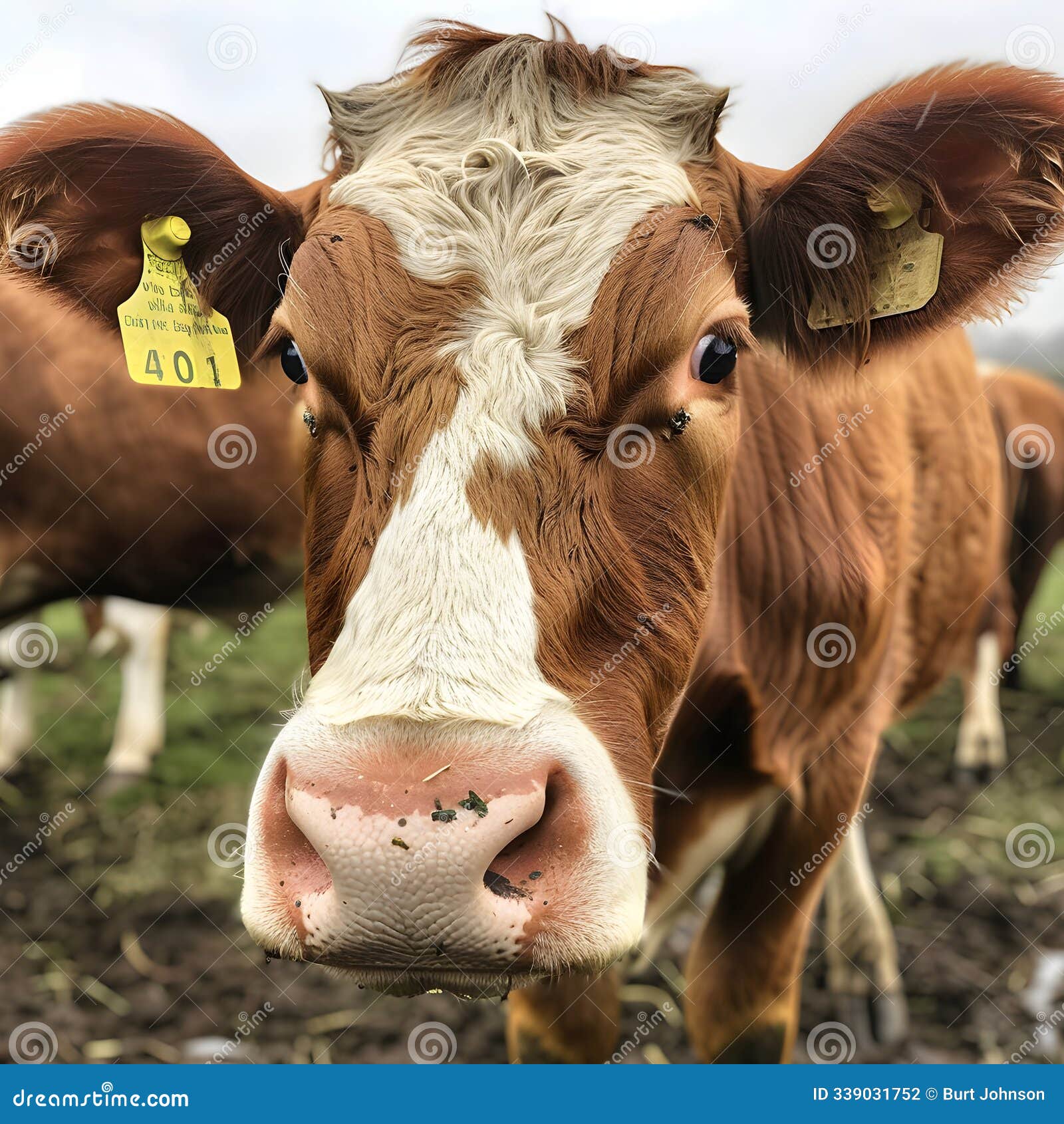 Ear Tags For Cattle. Set Of Blank Black Identification Labels For Farm ...