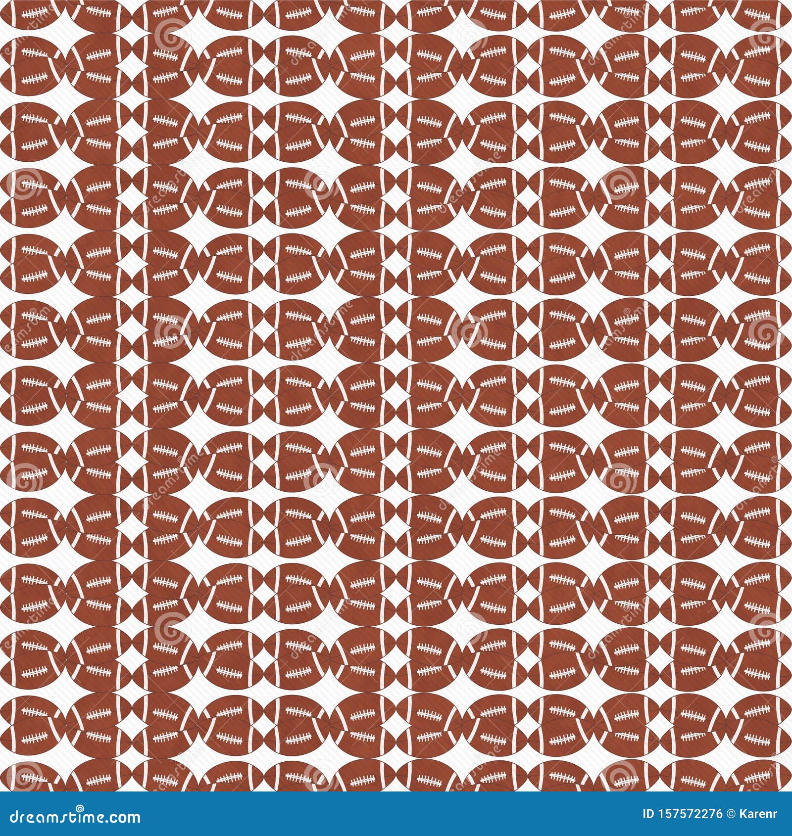 Brown and White Football Tile Pattern Repeat Background Stock Photo ...