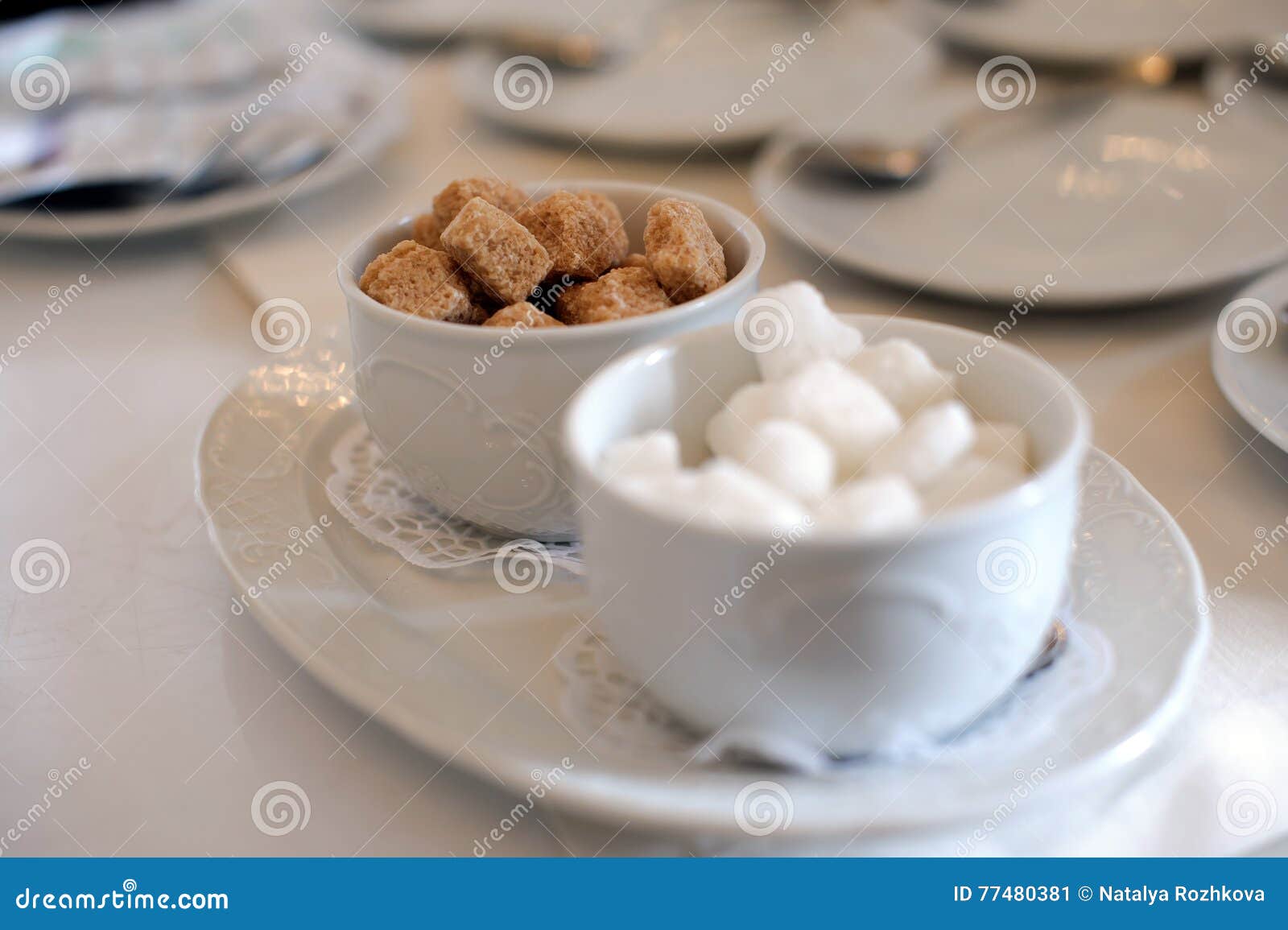 Brown and white sugar. stock image. Image of food, group - 77480381