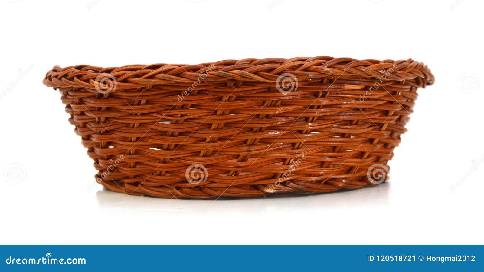 Brown Wicker Basket Top View on White Stock Image - Image of basket ...