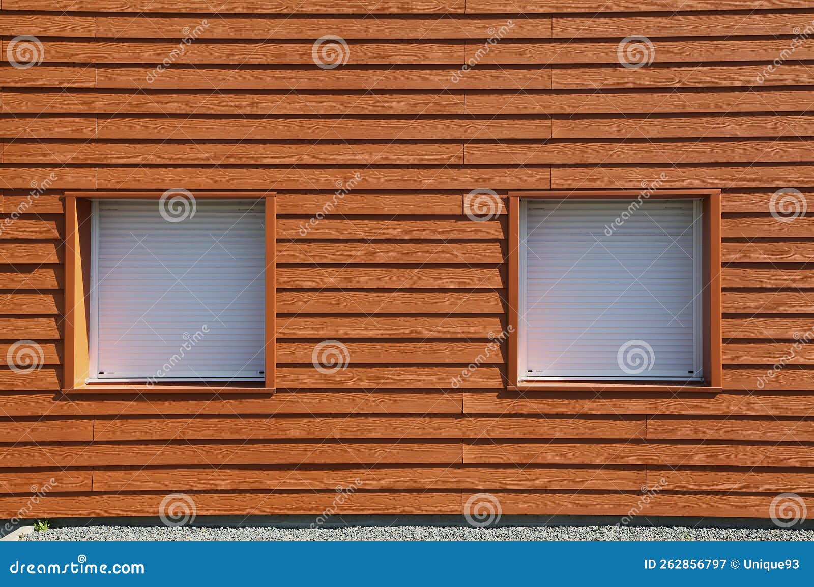 Wood Composite Exterior Cladding of a Building Stock Image - Image of ...