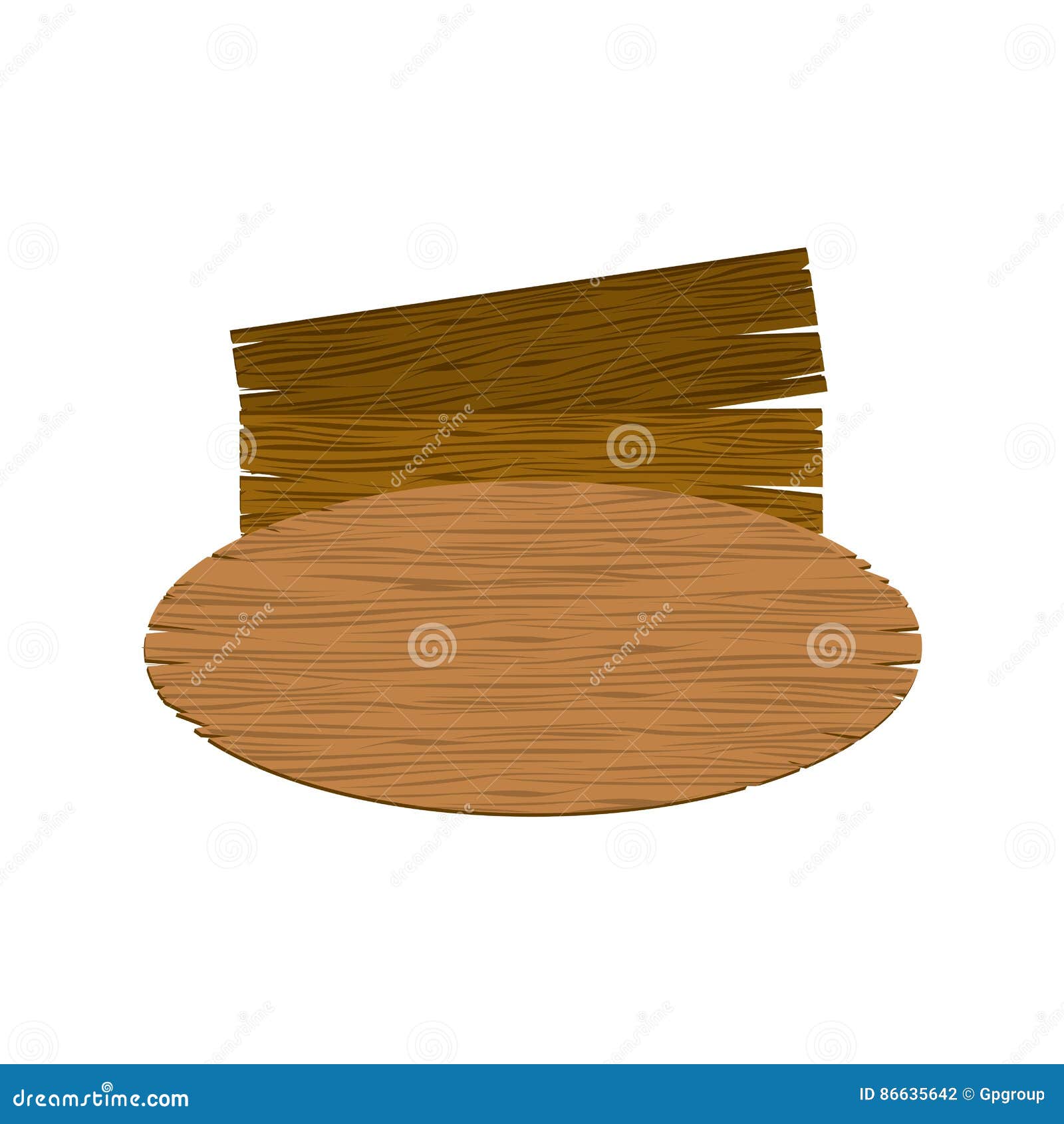 Brown wood notices icon stock illustration. Illustration of decoration ...