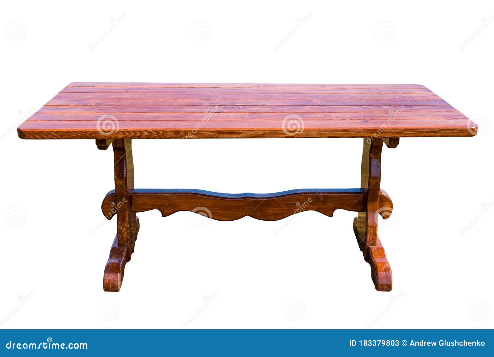 Brown Wood Table on White Background. in Isolation Stock Image - Image ...
