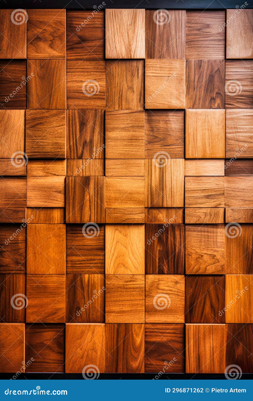 Brown Wooden Design Sqaure Pattern Small and Big, Stock Photo - Image ...