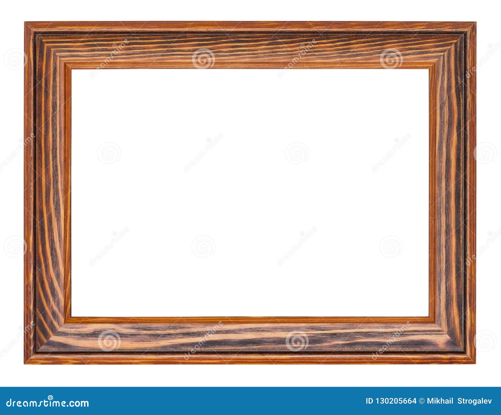 Brown Wooden Frame, Isolated on White Stock Photo - Image of bordering ...