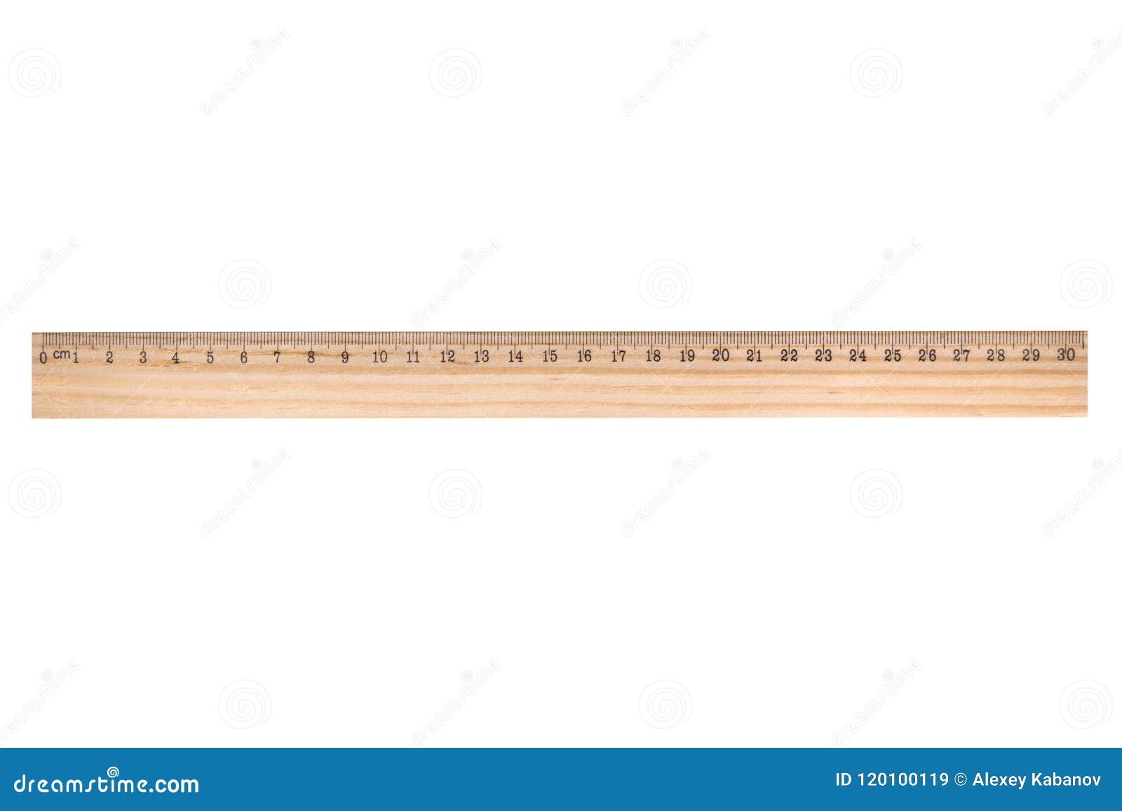 Wooden Ruler Isolated On White Background, 30 Cm Royalty-Free Stock ...