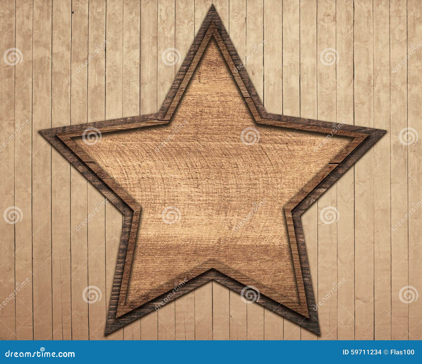 Brown Wooden Star with Frame on Planks Wall Stock Photo - Image of ...
