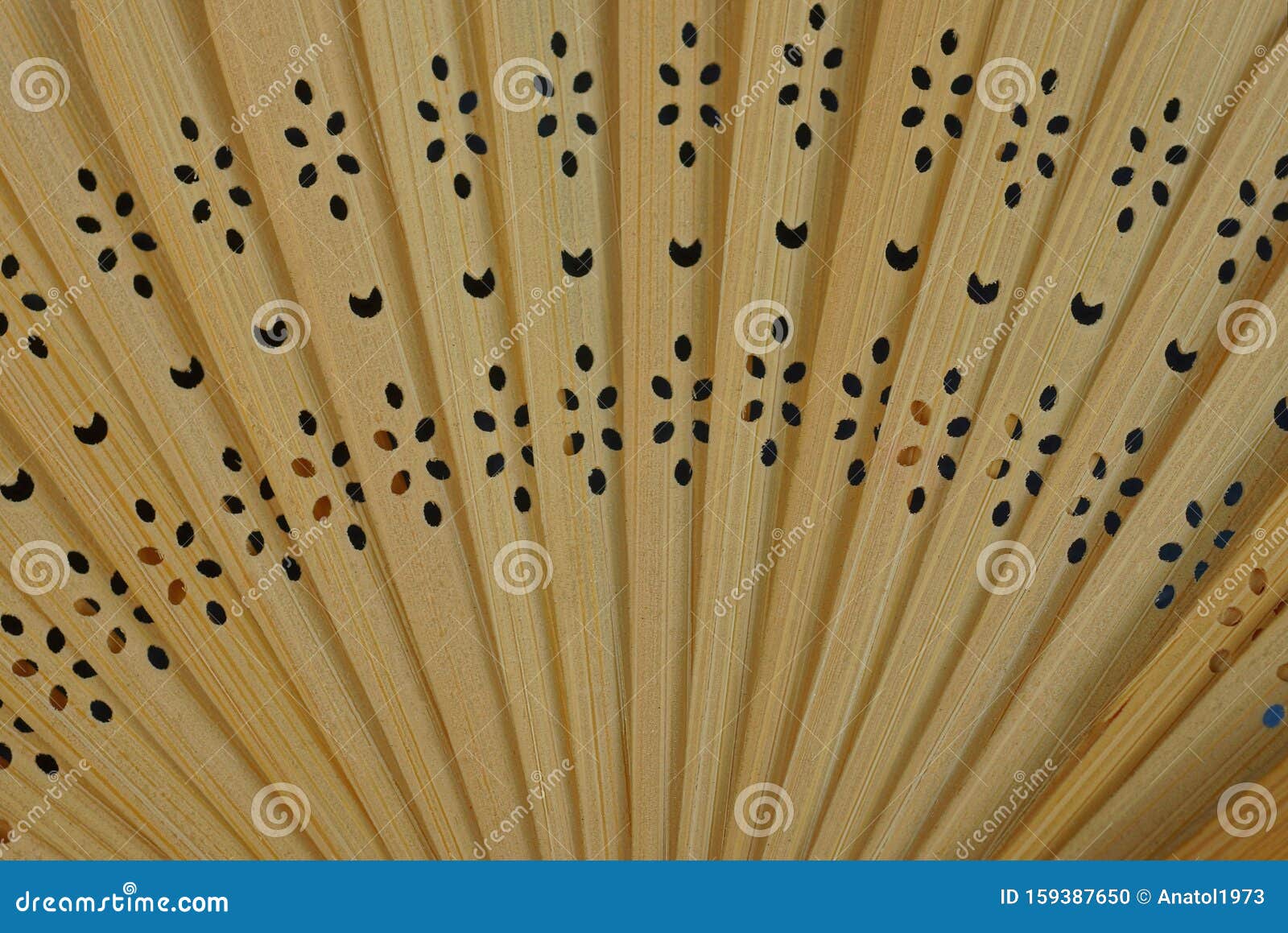 Brown Wooden Texture from an Old Open Fan Stock Photo - Image of ...