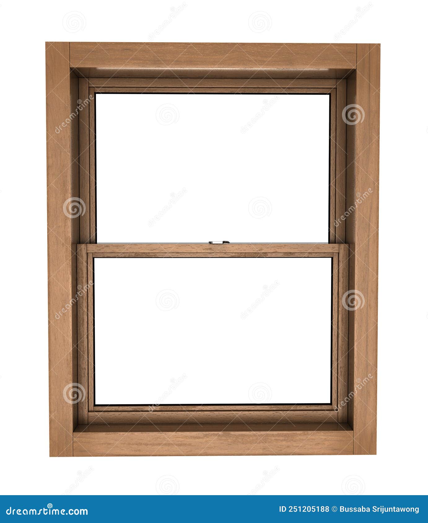 Brown wooden window frame stock illustration. Illustration of plastic ...