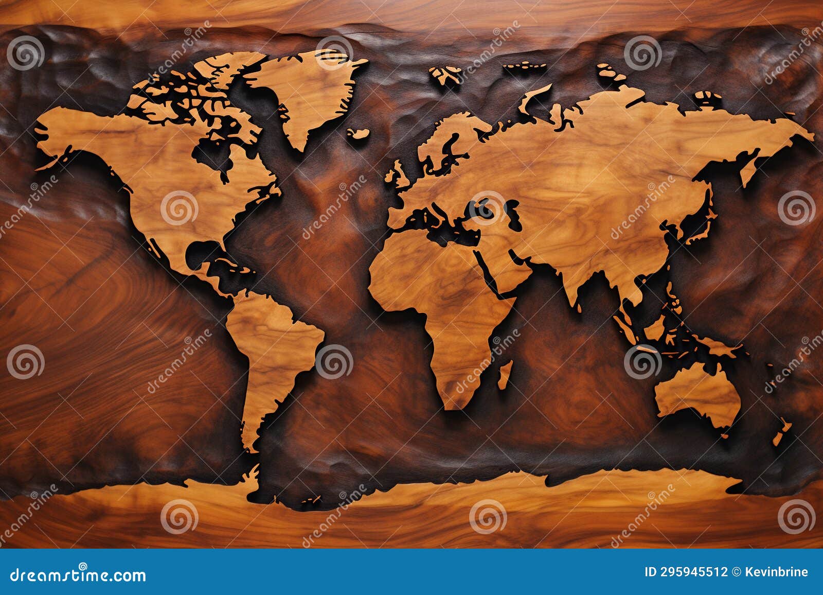 Brown World Map stock illustration. Illustration of topography - 295945512