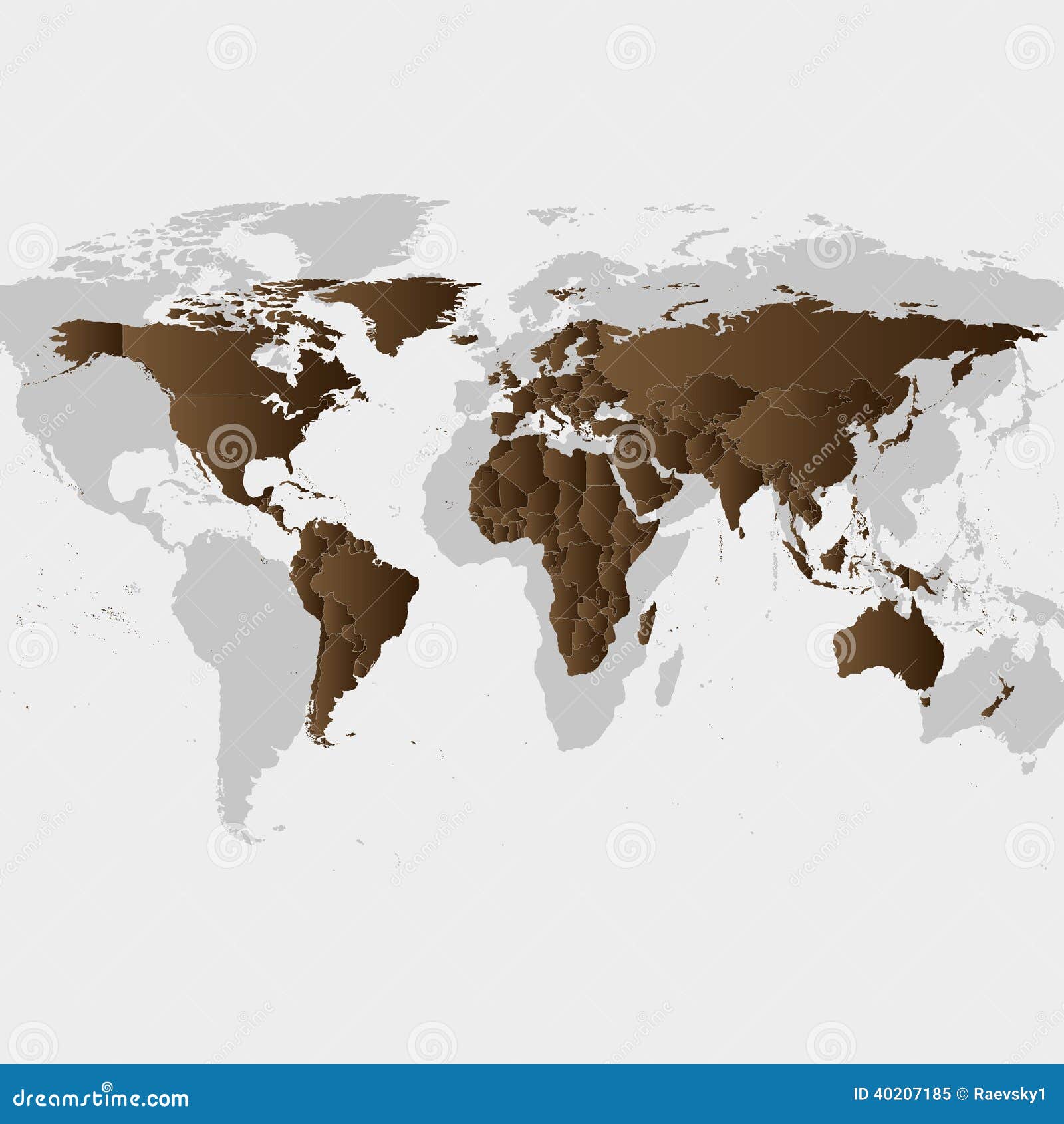 Brown World Map Stock Photography | CartoonDealer.com #19966322