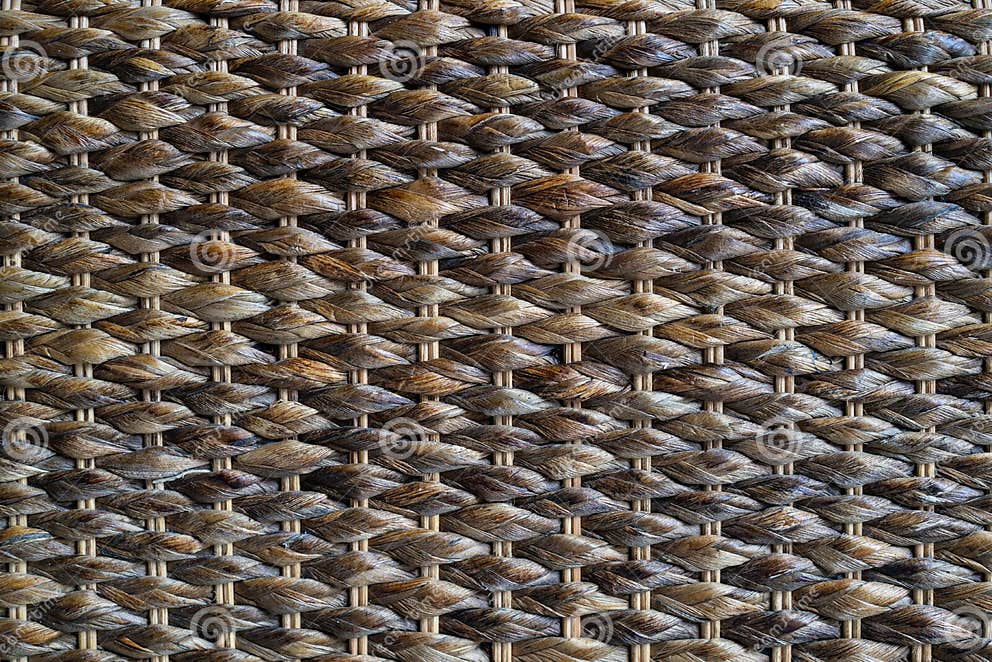 Brown Woven Rattan with Natural Patterns Texture Background Stock Image ...