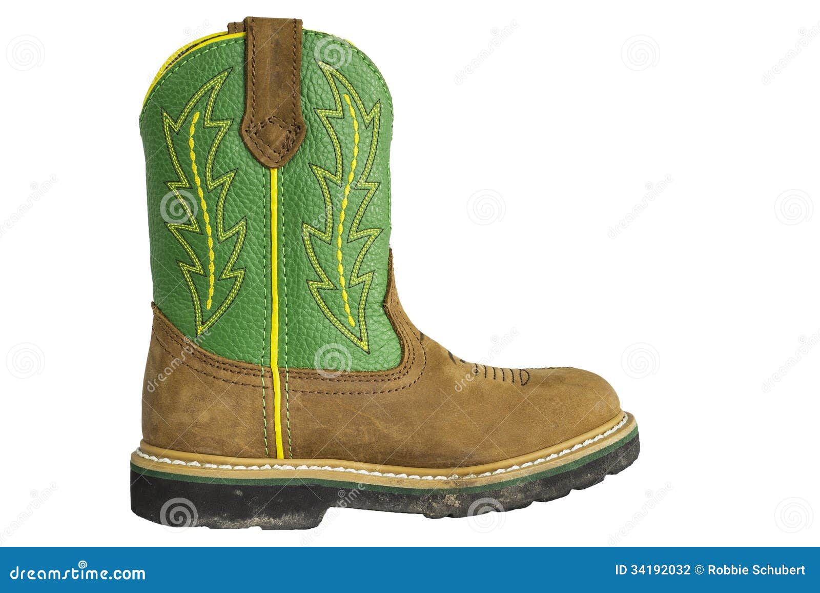 Brown Y Vaquero Verde Work Boot Foto de archivo - Imagen de calzado ...