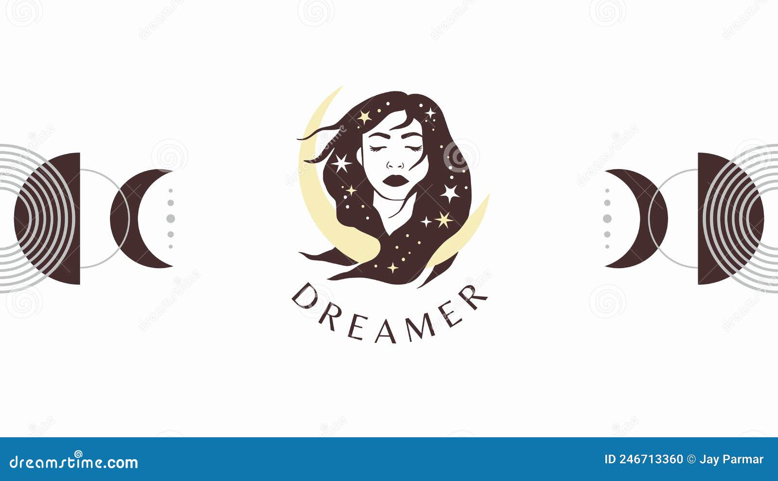 Brown and Yellow Boho Inspired Desktop Wallpaper Stock Illustration ...