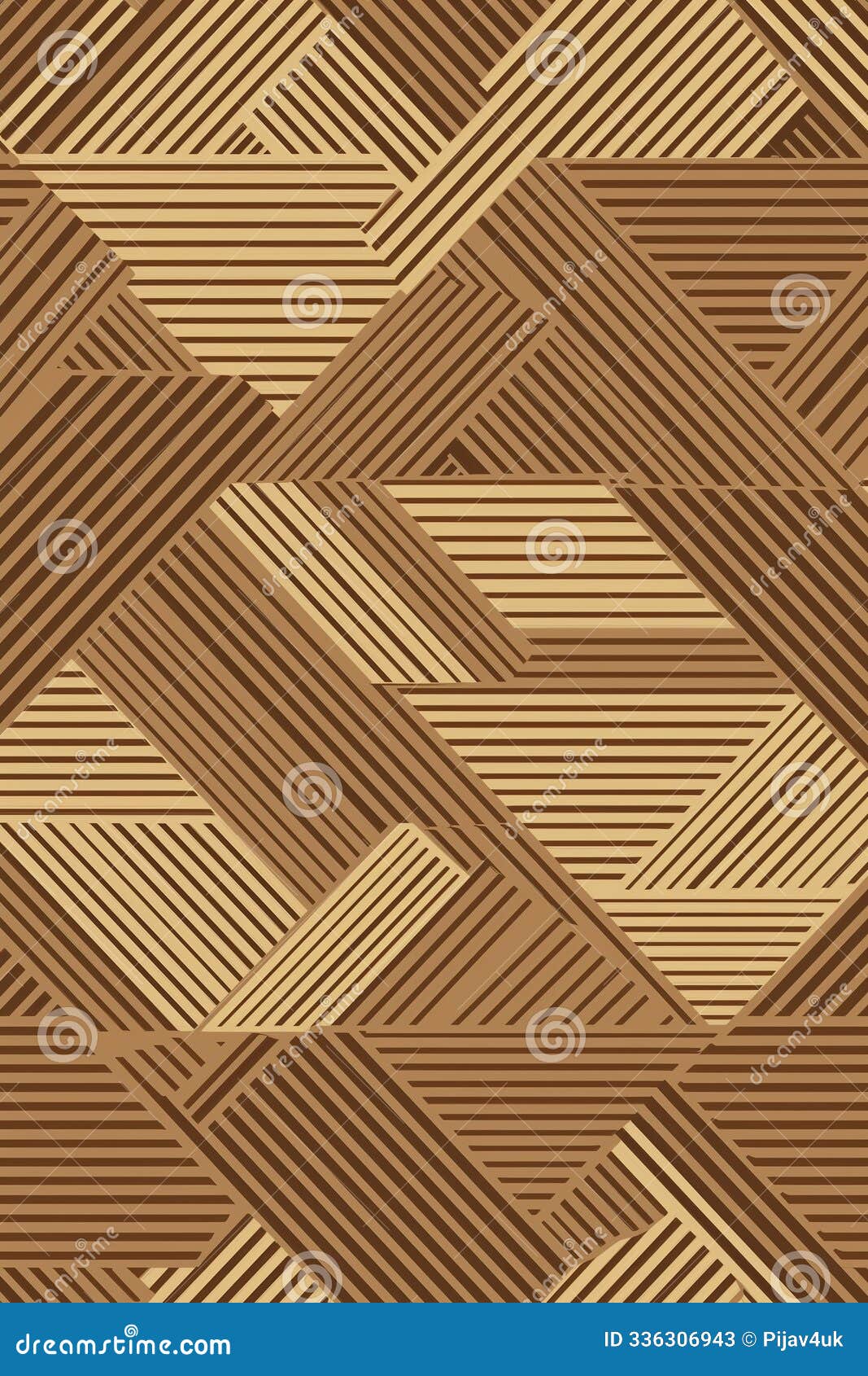 Brown Zigzag Pattern with Geometric Triangle Shapes for Design Stock ...