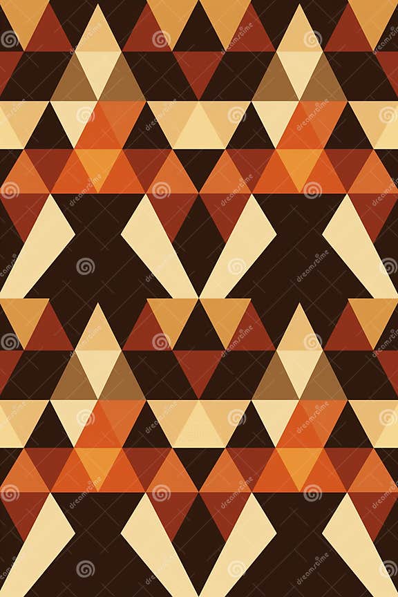 Brown Zigzag Pattern with Geometric Triangle Shapes for Design Stock ...