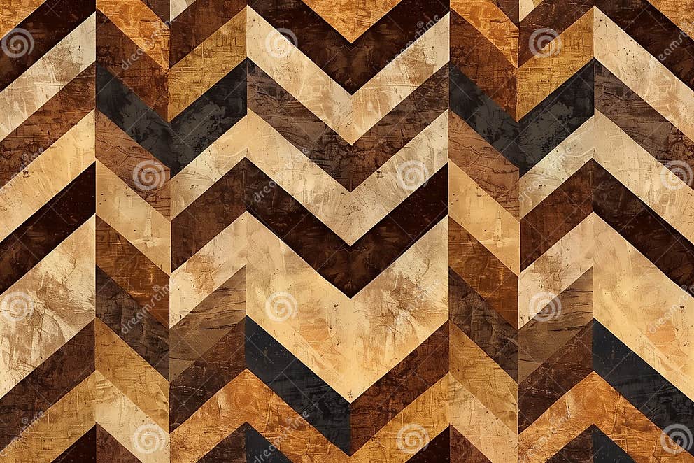 Brown Zigzag Pattern with Geometric Triangle Shapes for Design Stock ...