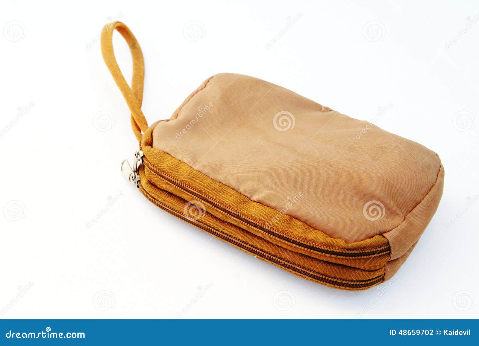 Brown zipper bag stock photo. Image of handbag, luggage - 48659702