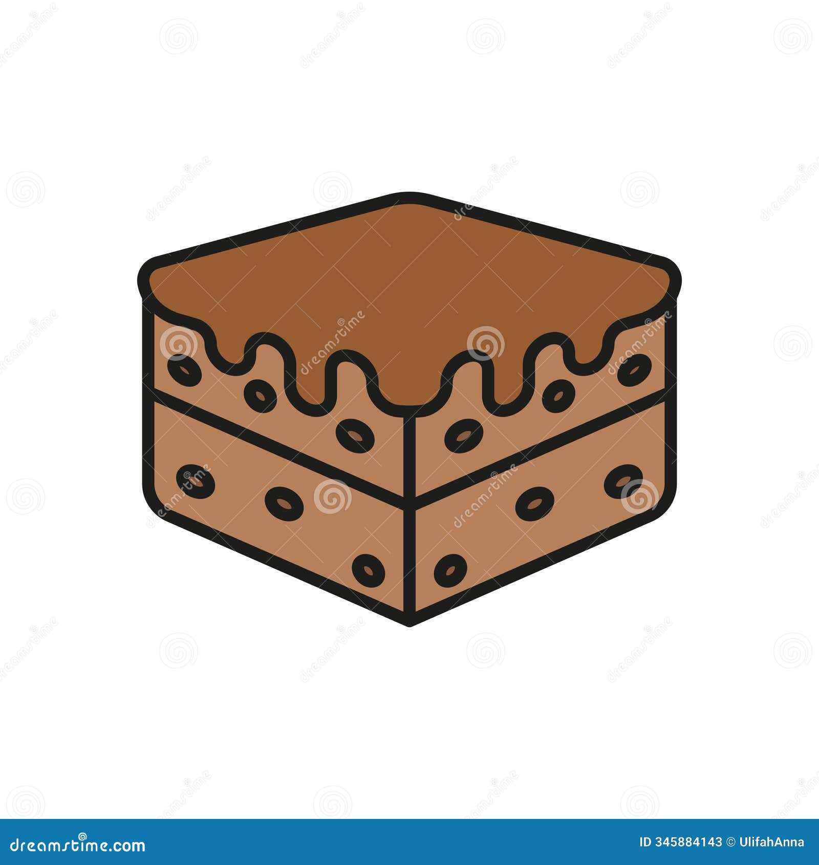 Brownie Food Beverage Icon Vector Basic Design Simple and Modern Stock ...