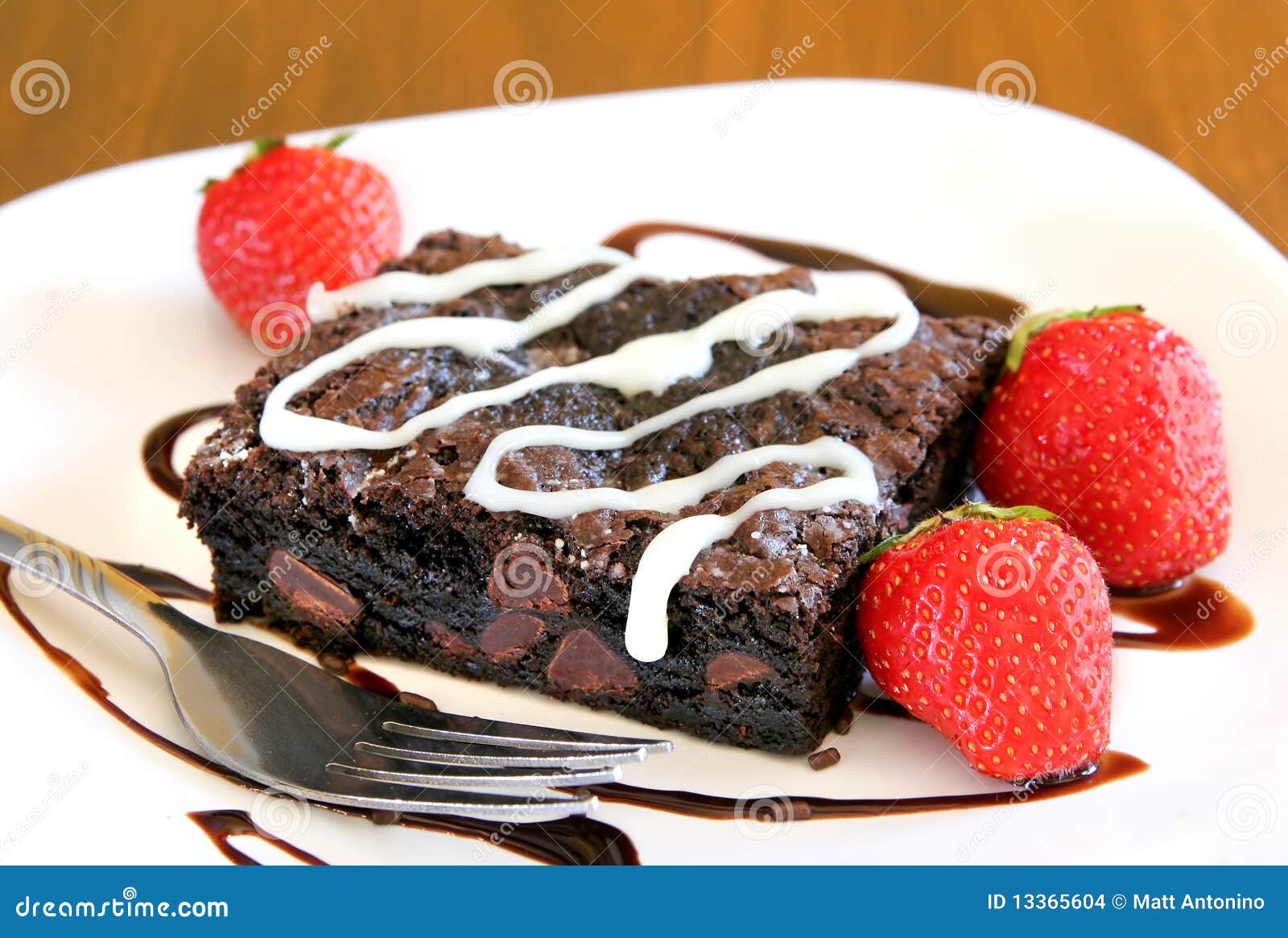 Brownie on a plate stock photo. Image of cuisine, fresh - 13365604