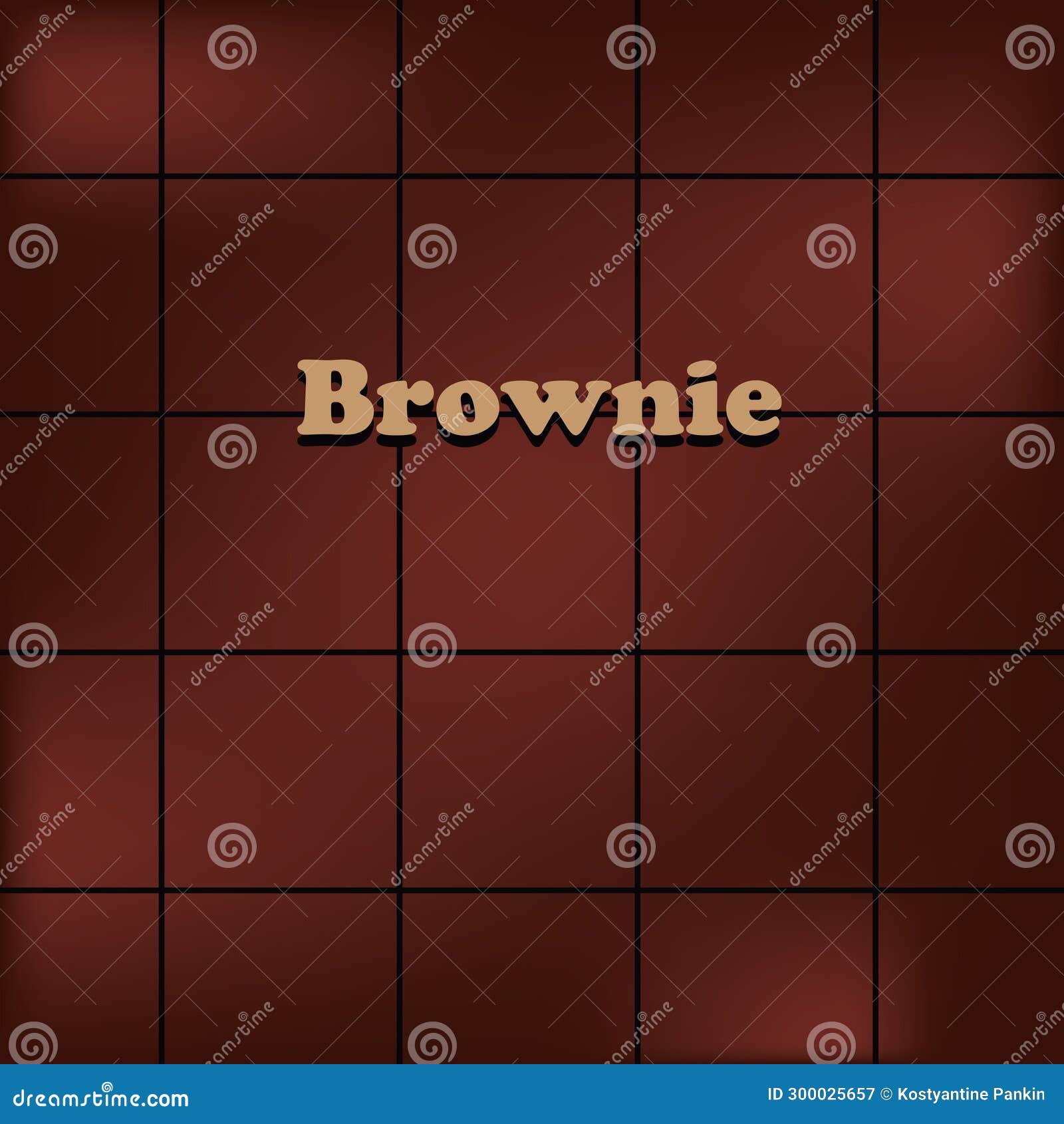 Brownie poster stock vector. Illustration of cartoon - 300025657