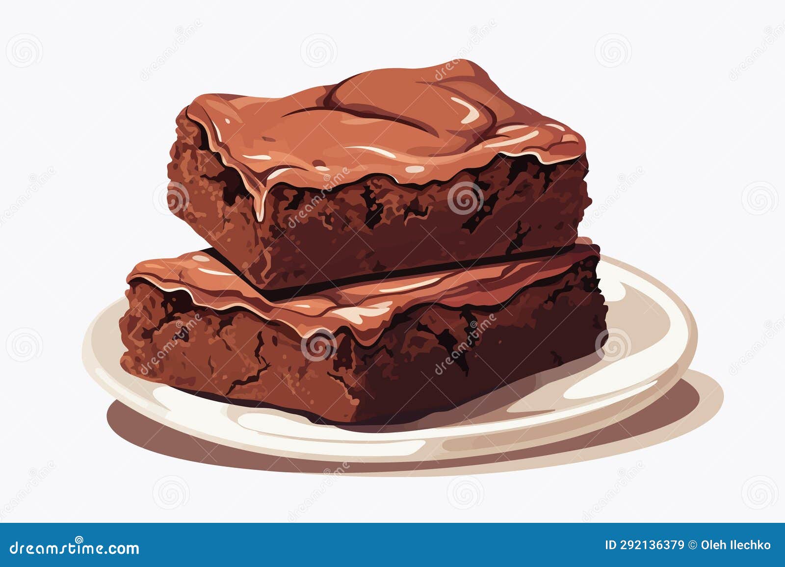 Brownie Vector Flat Minimalistic Isolated Vector Style Illustration ...