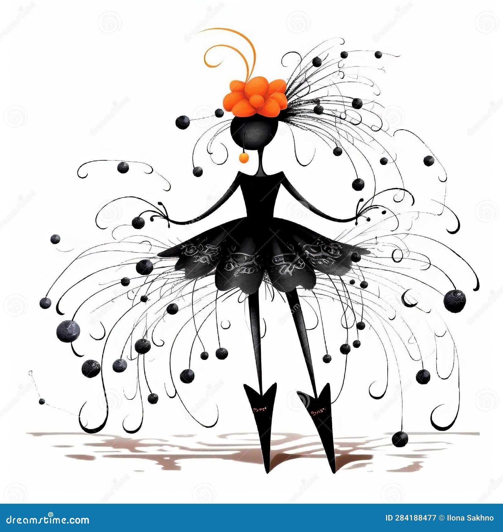 Brownie on a White Background. Drawing Stock Illustration ...