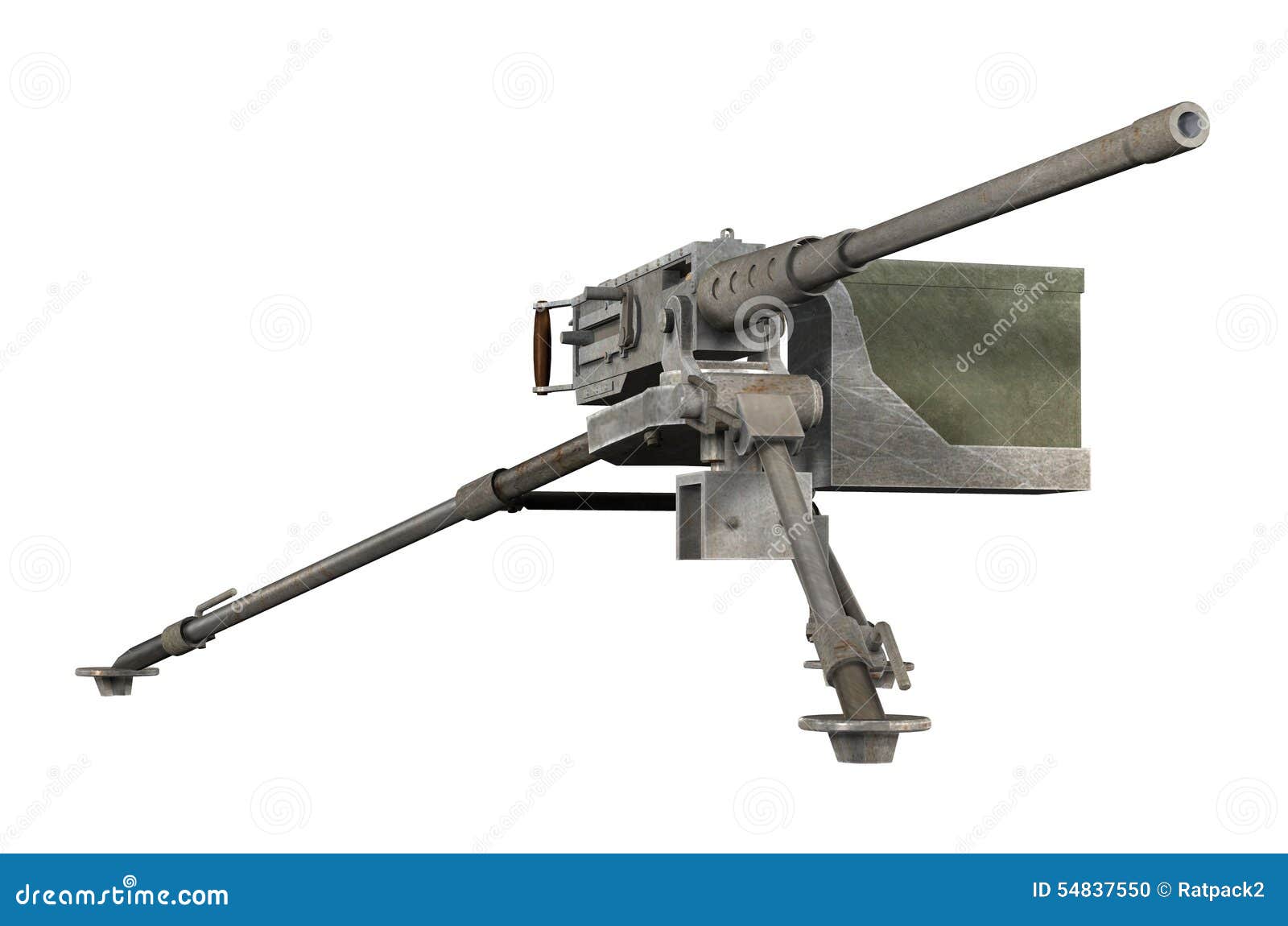 Browning Machine Gun Vector Isolated On White Background Vector ...