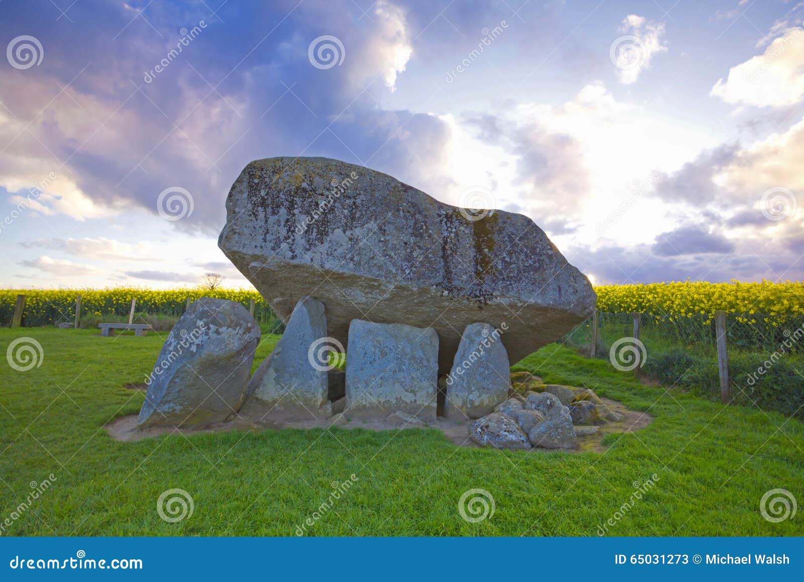 Brownshill Dolmen stock image. Image of megalithic, blue - 65031273