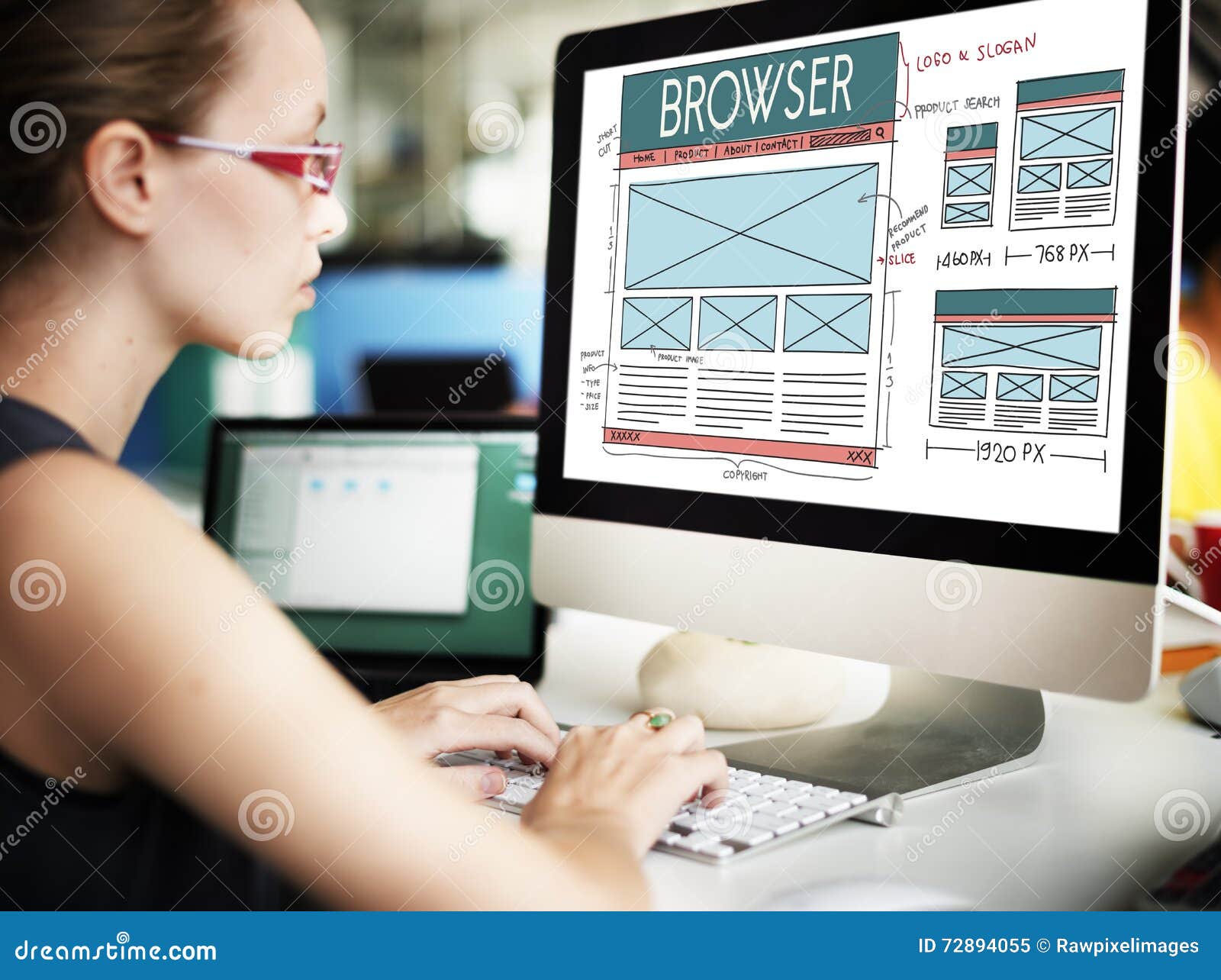 Browse Browser Connect Internet Layout Concept Stock Image - Image of ...