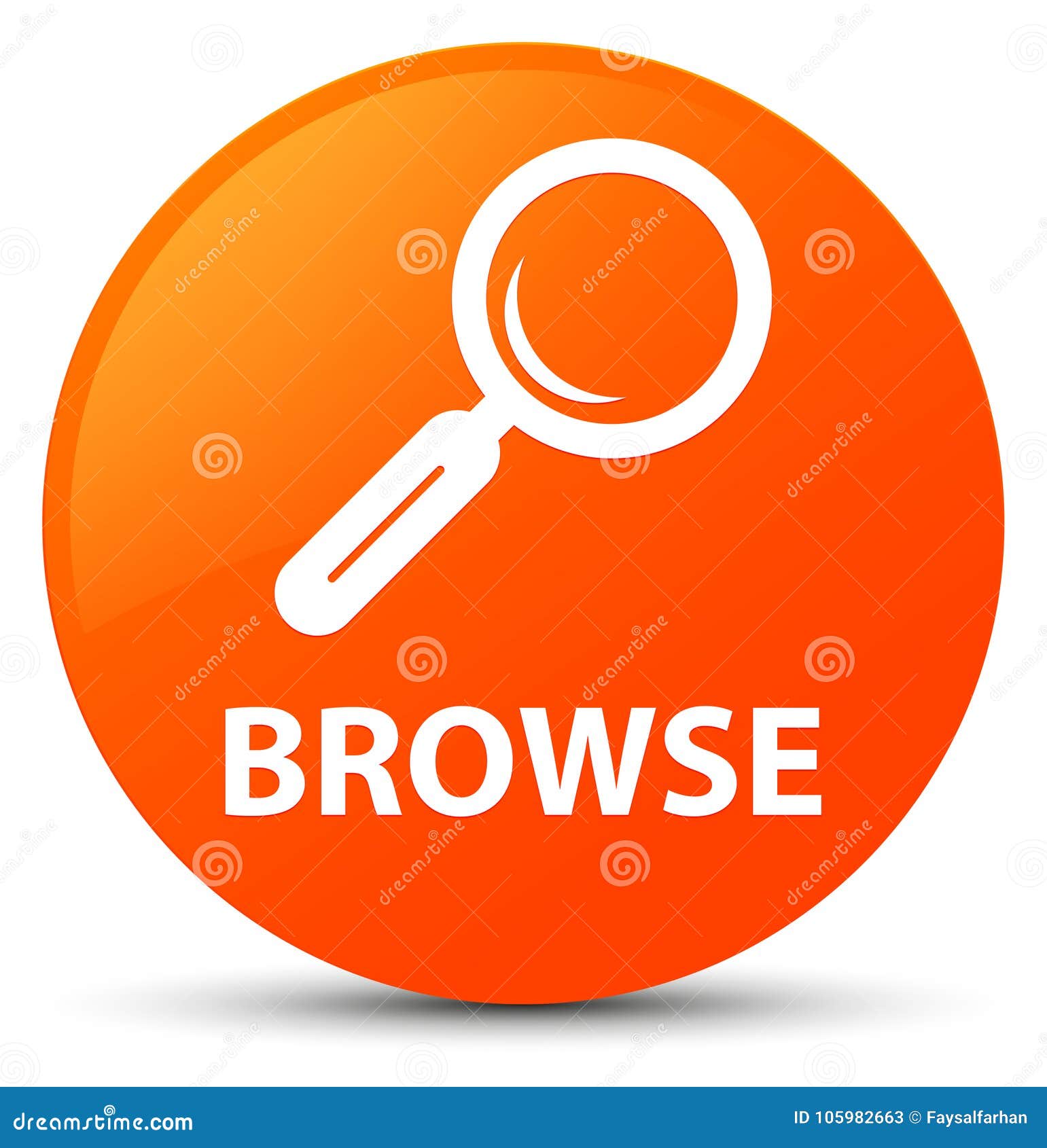 Browse orange round button stock illustration. Illustration of icon ...