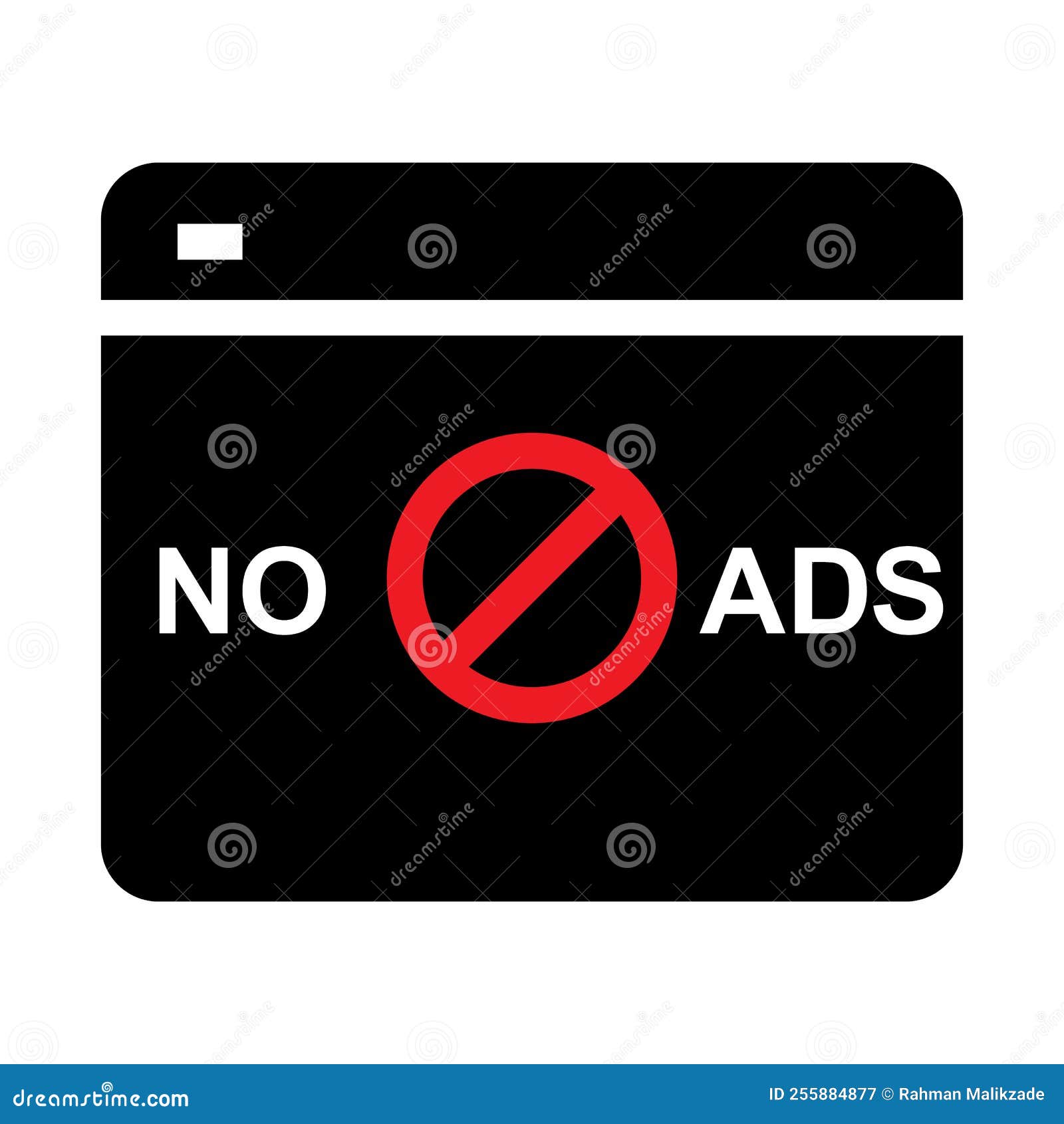 Browser Ad Block Icon. Ad Blocker or Advertising Concept Vector ...