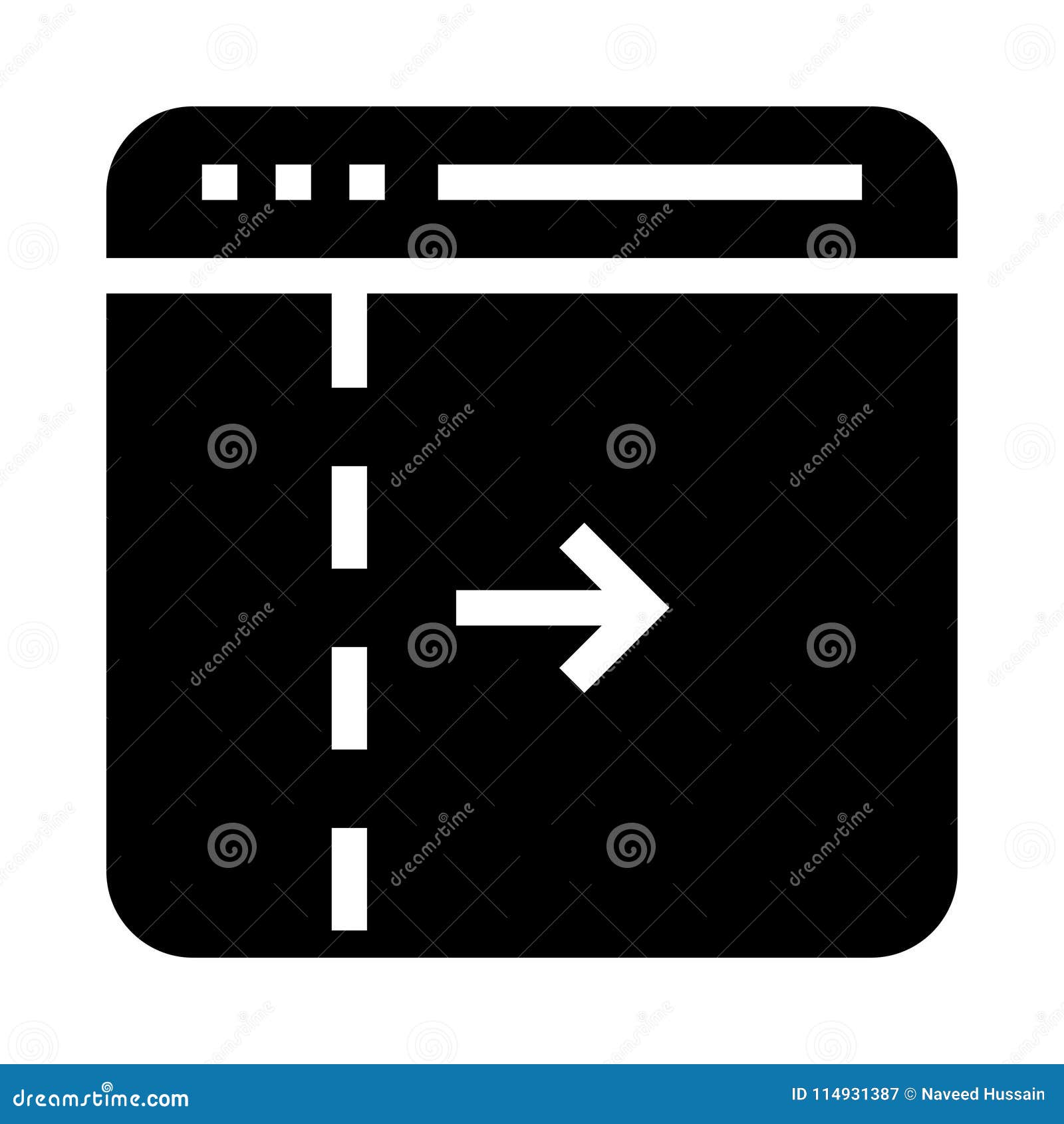 Browser arrow glyphs icon stock illustration. Illustration of browser ...