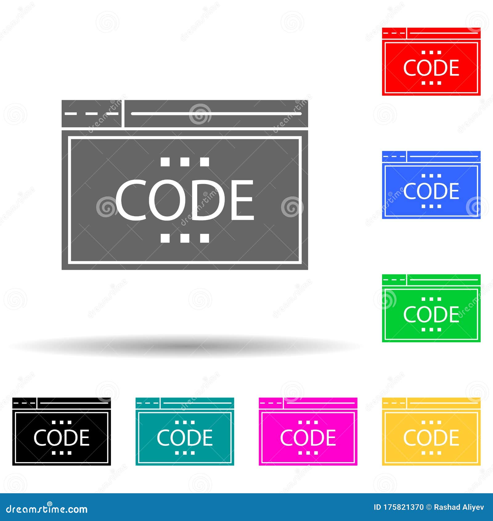 Browser Coding Multi Color Style Icon Simple Glyph Flat Vector Of Web Development Icons For Ui