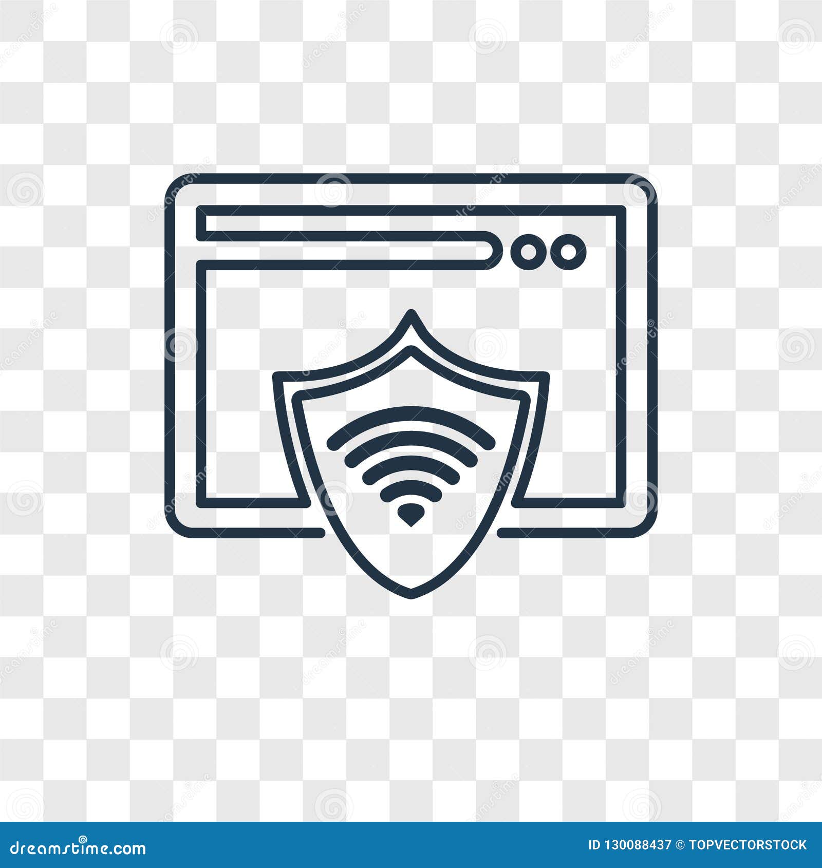 Browser Concept Vector Linear Icon Isolated on Transparent Background ...