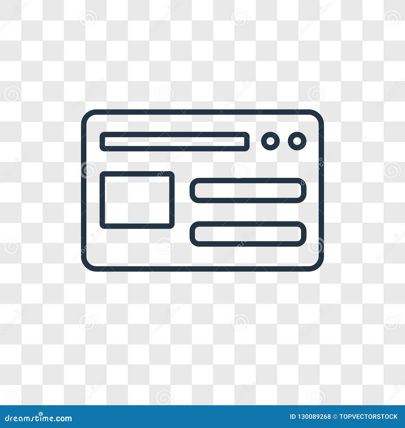 Browser Concept Vector Linear Icon Isolated on Transparent Background ...