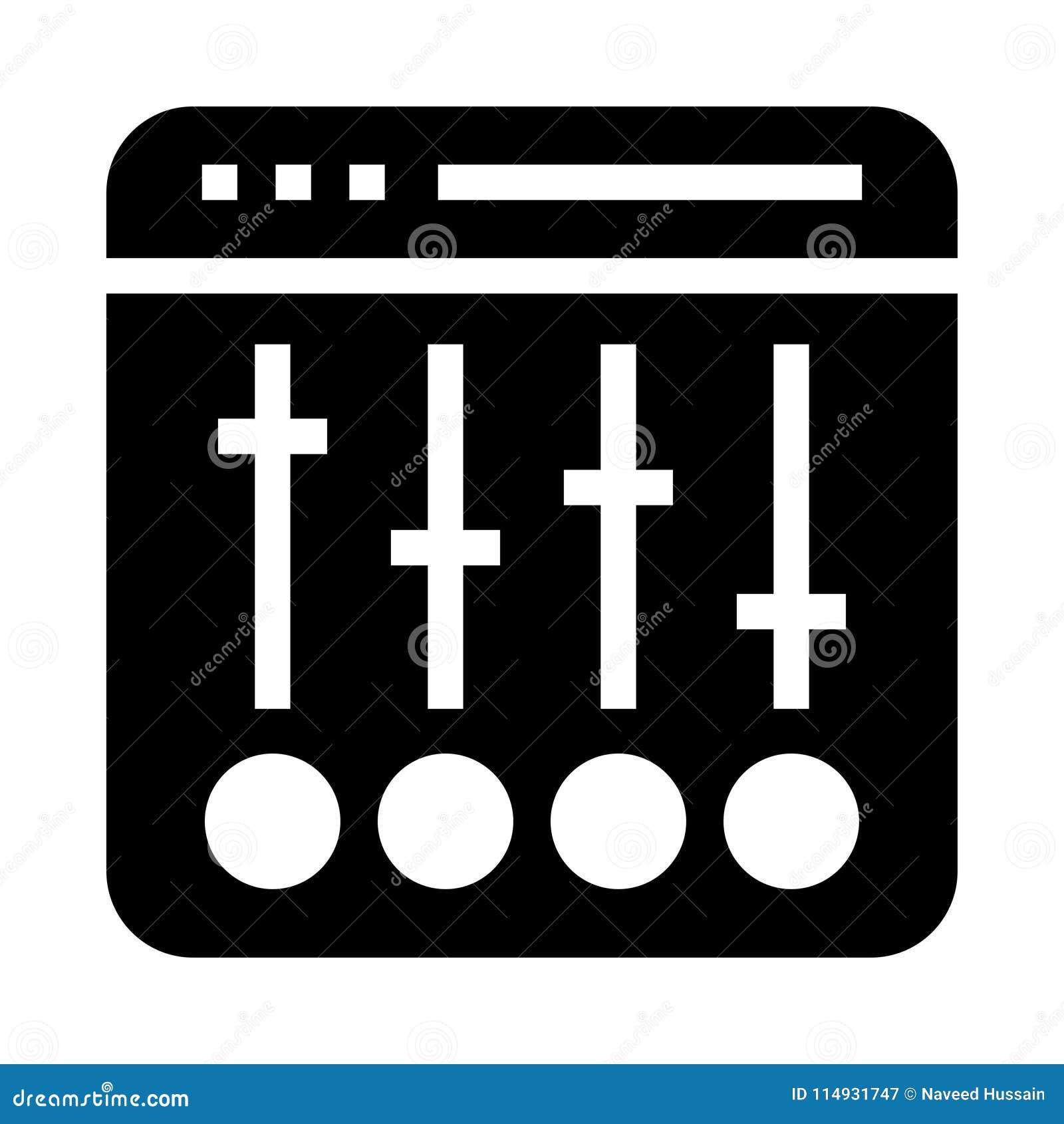 Browser Control Glyphs Icon Stock Illustration - Illustration of ...