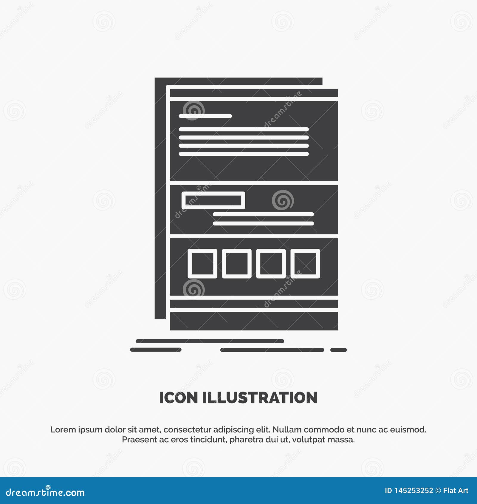 Browser, Dynamic, Internet, Page, Responsive Icon. Glyph Vector Gray Symbol for UI and UX ...