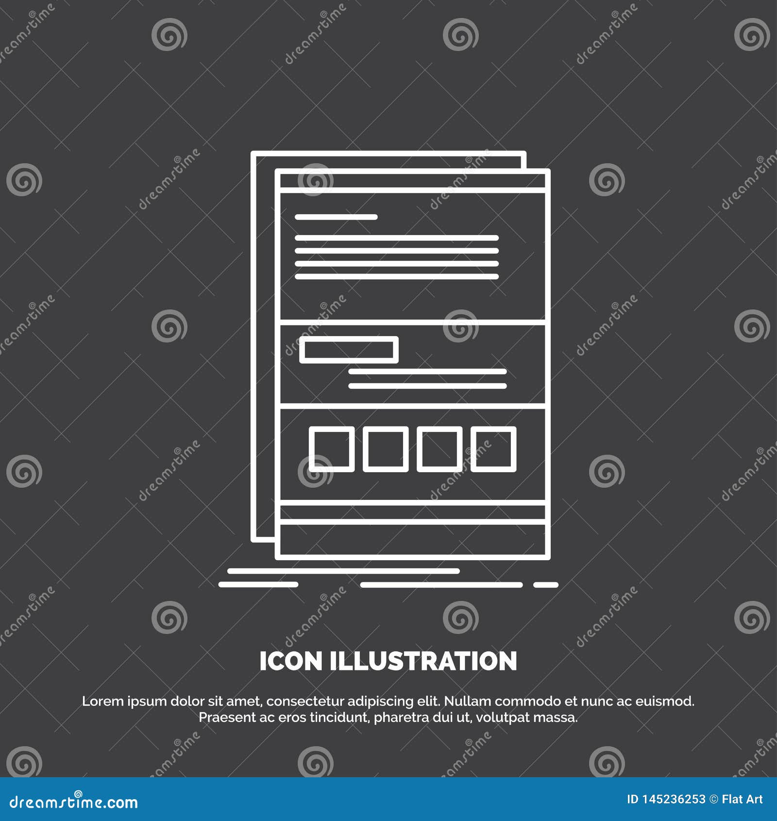Browser, Dynamic, Internet, Page, Responsive Icon. Line Vector Symbol for UI and UX, Website or ...