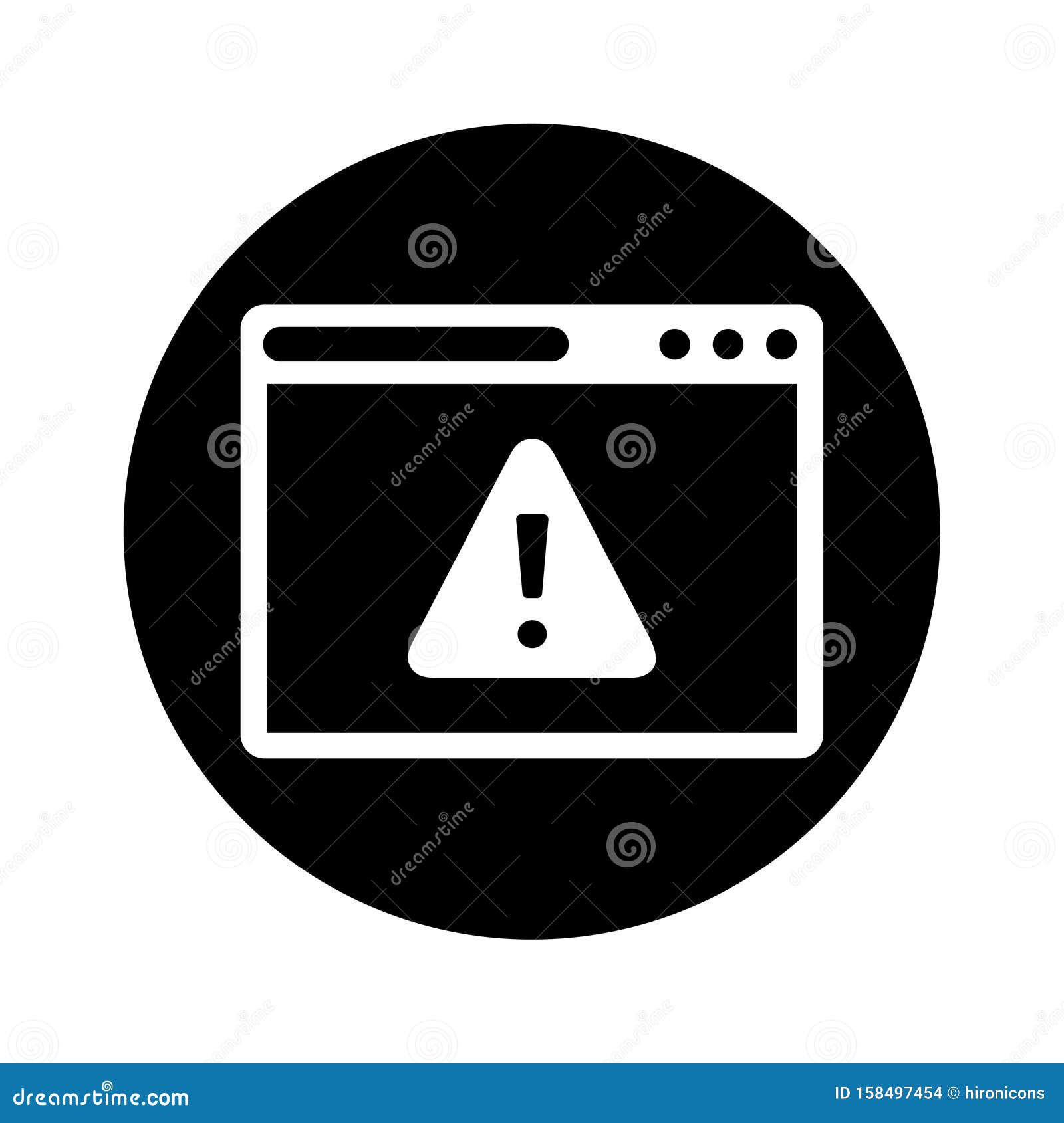 Browser, Error, Alert, Page, Broken Connection Icon Stock Illustration ...