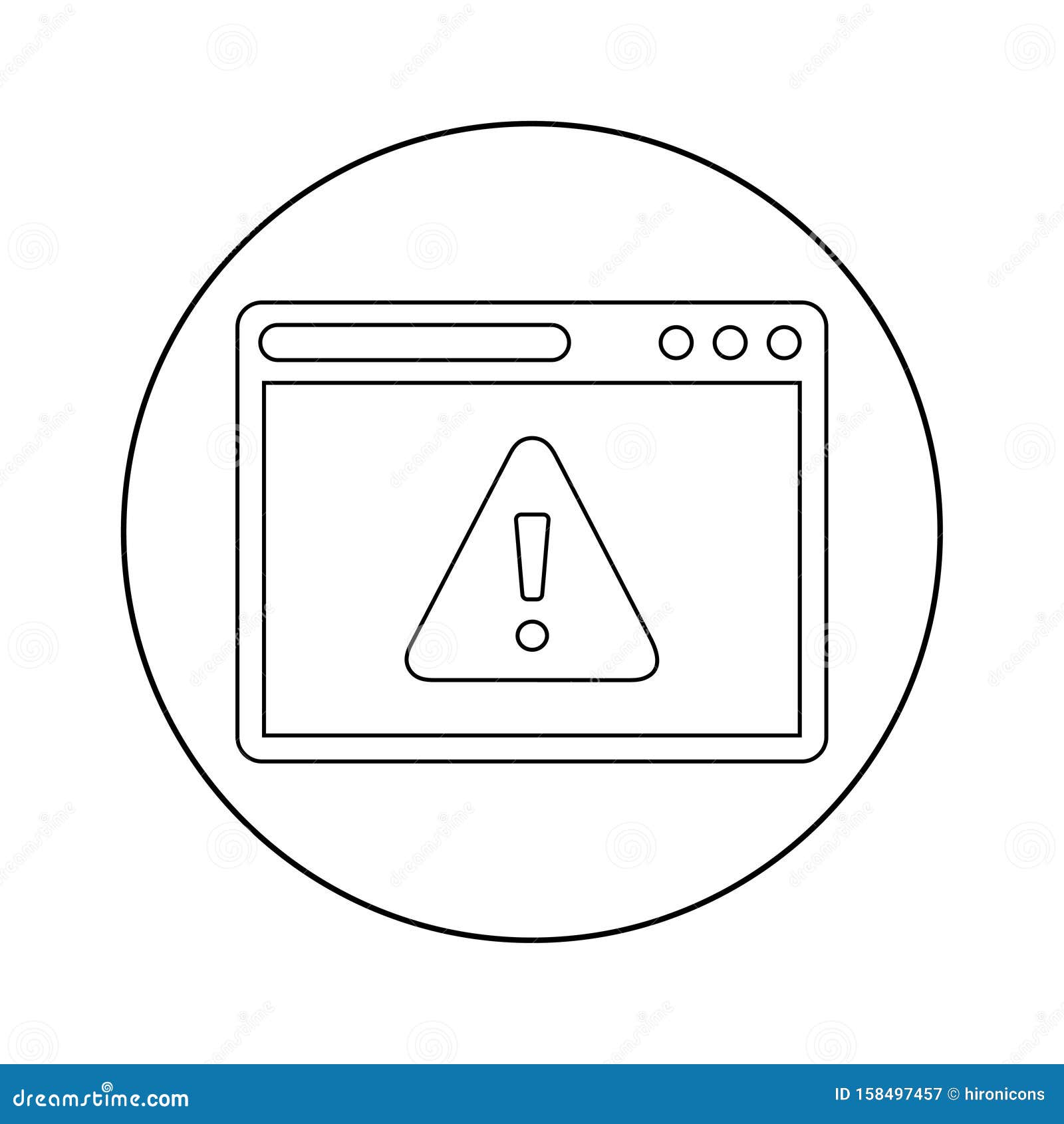 Browser, Error, Alert, Page, Broken Connection Icon Stock Illustration ...