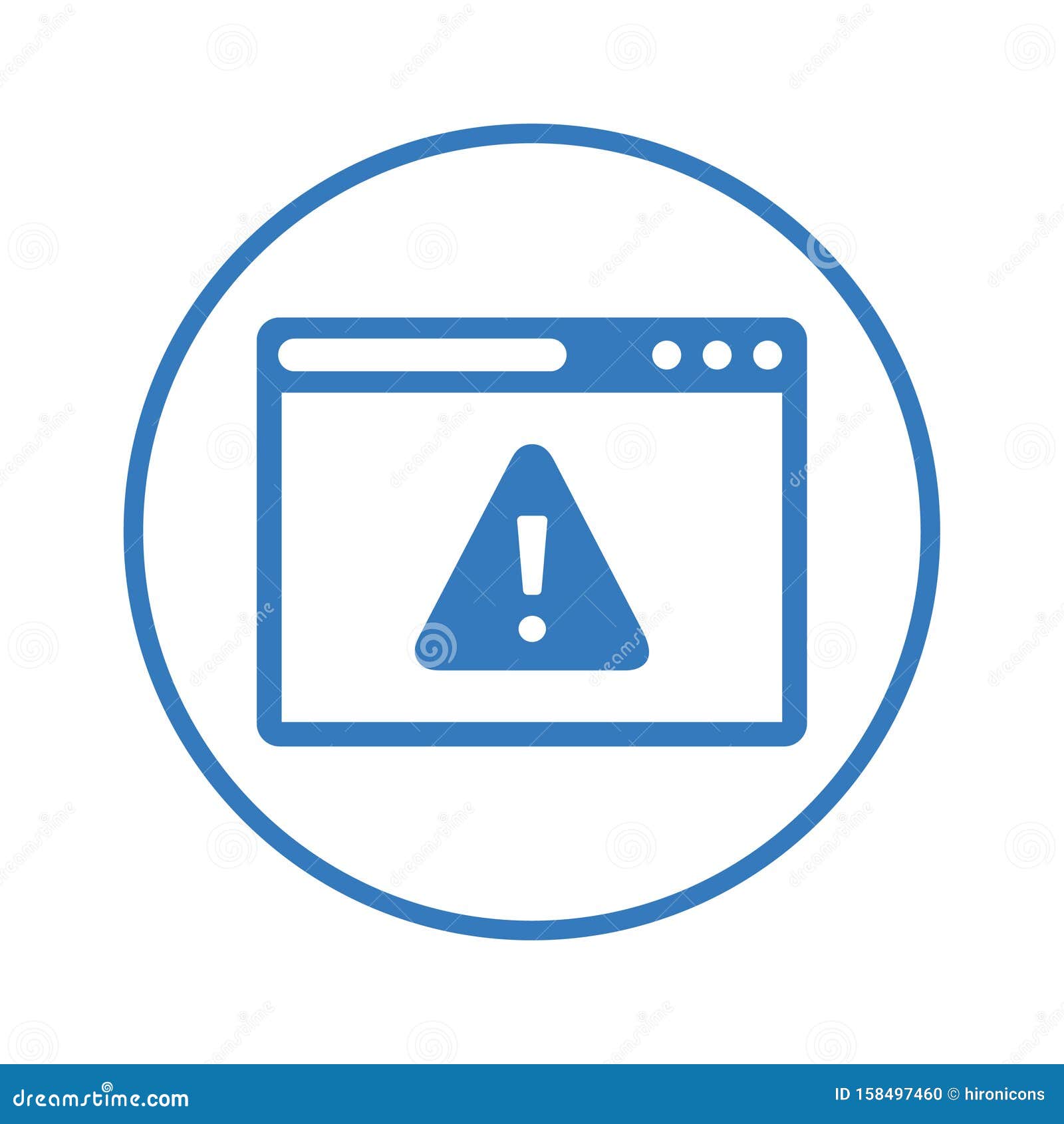 Browser, Error, Alert, Page, Broken Connection Icon Stock Illustration ...