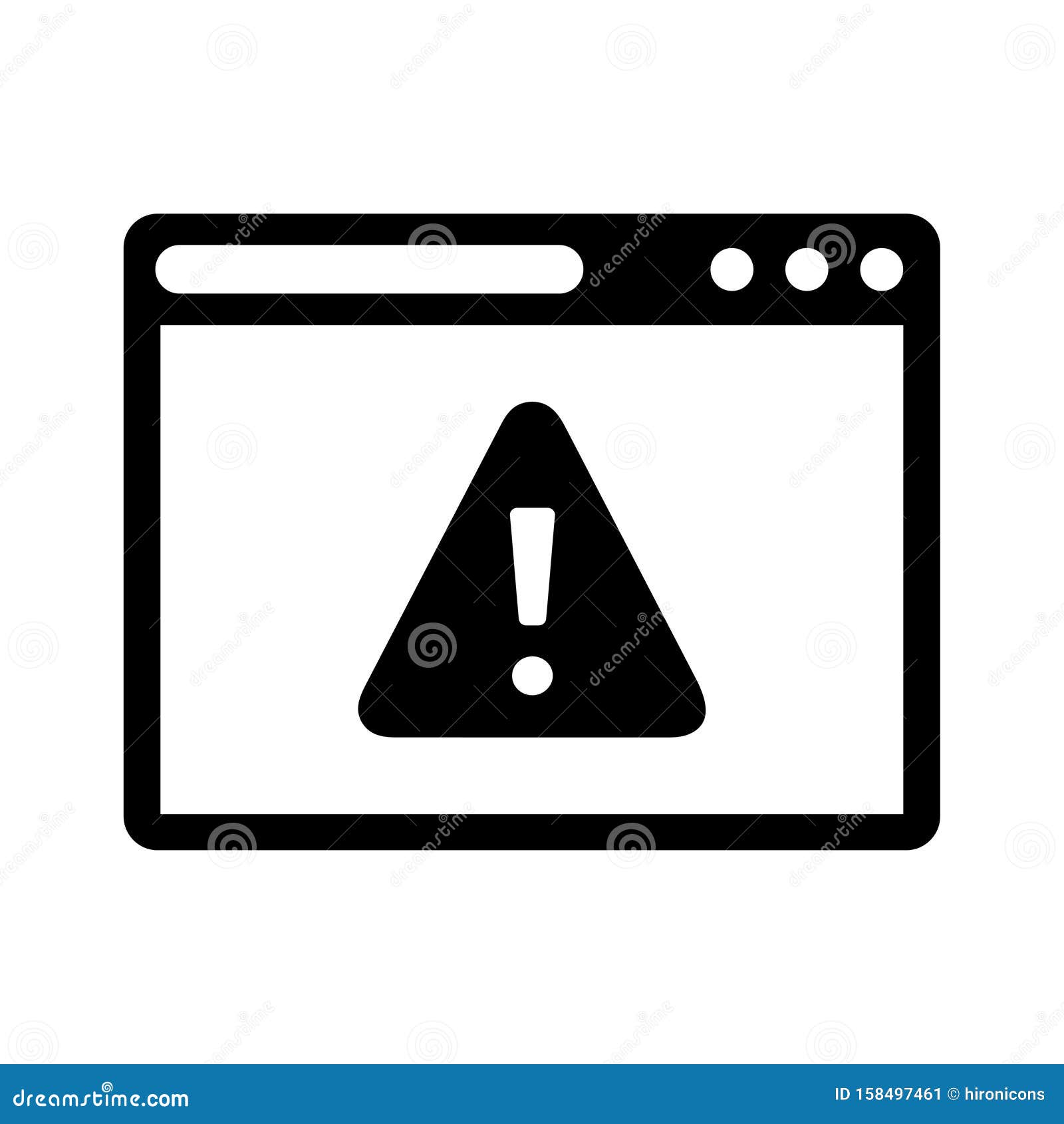 Browser, Error, Alert, Page, Broken Connection Icon Stock Illustration ...