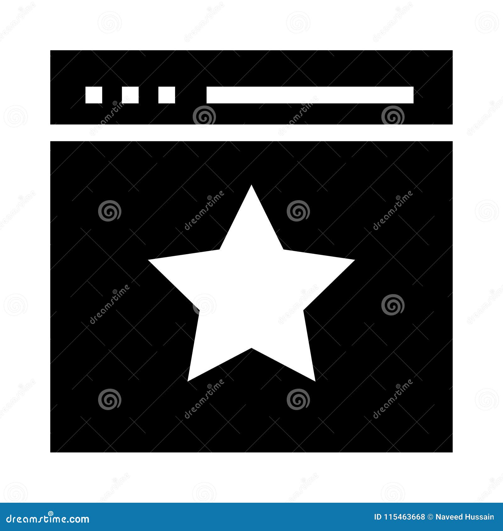 Browser Favorite Glyphs Icon Stock Illustration - Illustration of media ...
