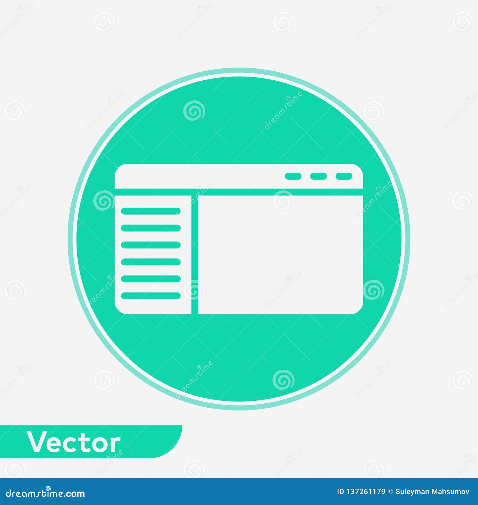 Browser Filled Vector Icon Sign Symbol Stock Vector - Illustration of ...