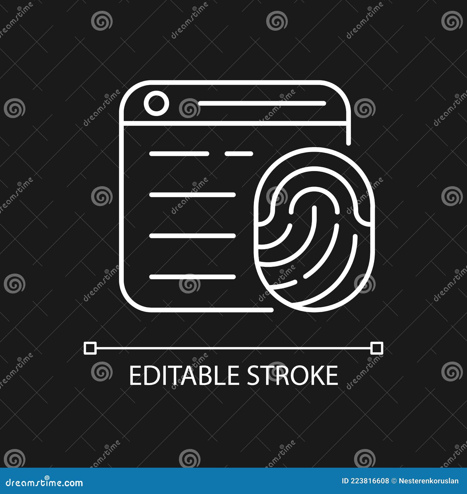 DNA Fingerprinting Linear Icon Stock Illustration | CartoonDealer.com ...
