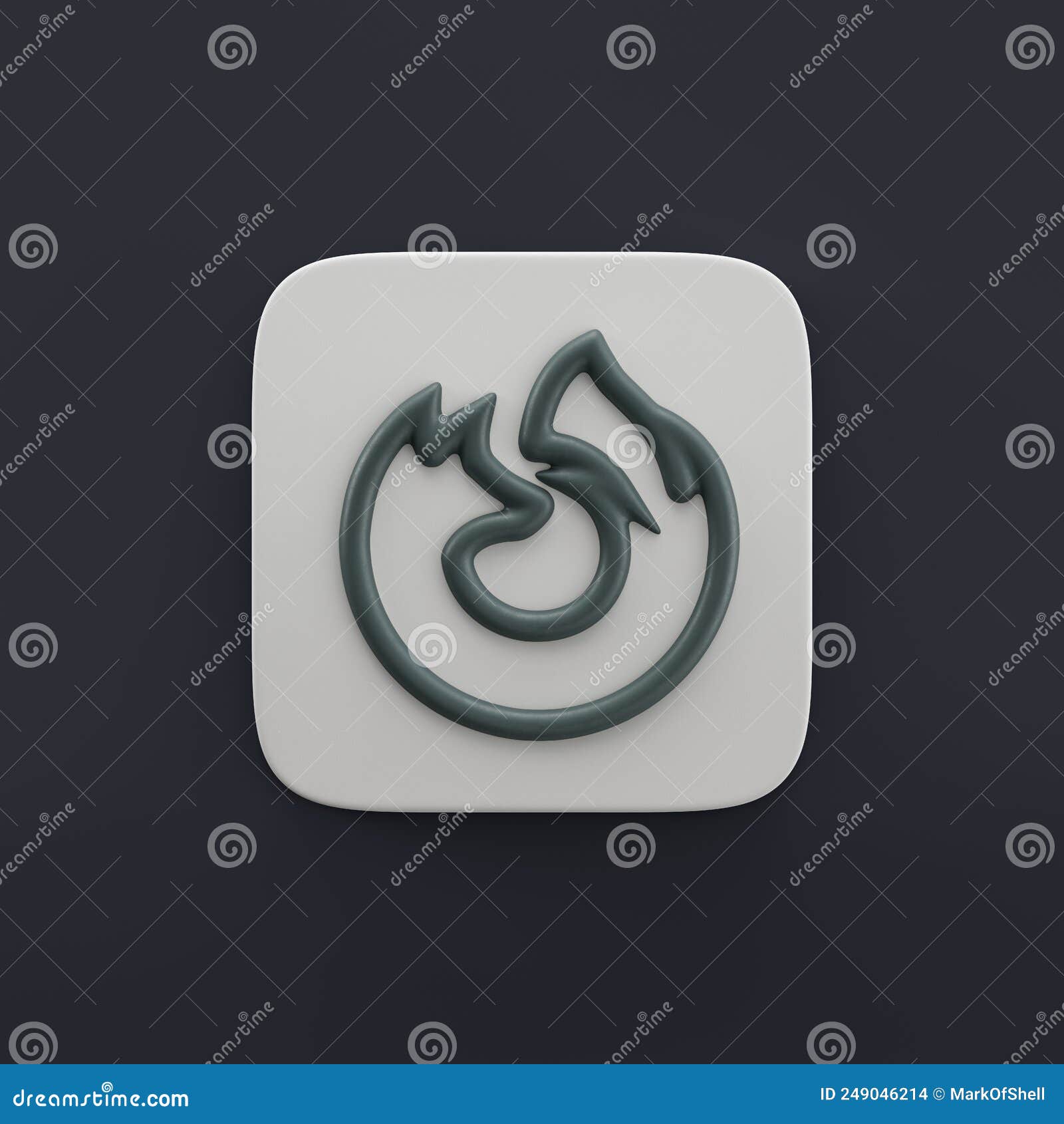Browser Firefox 3d Icon, Outilne Design and Development Icon in Grey ...