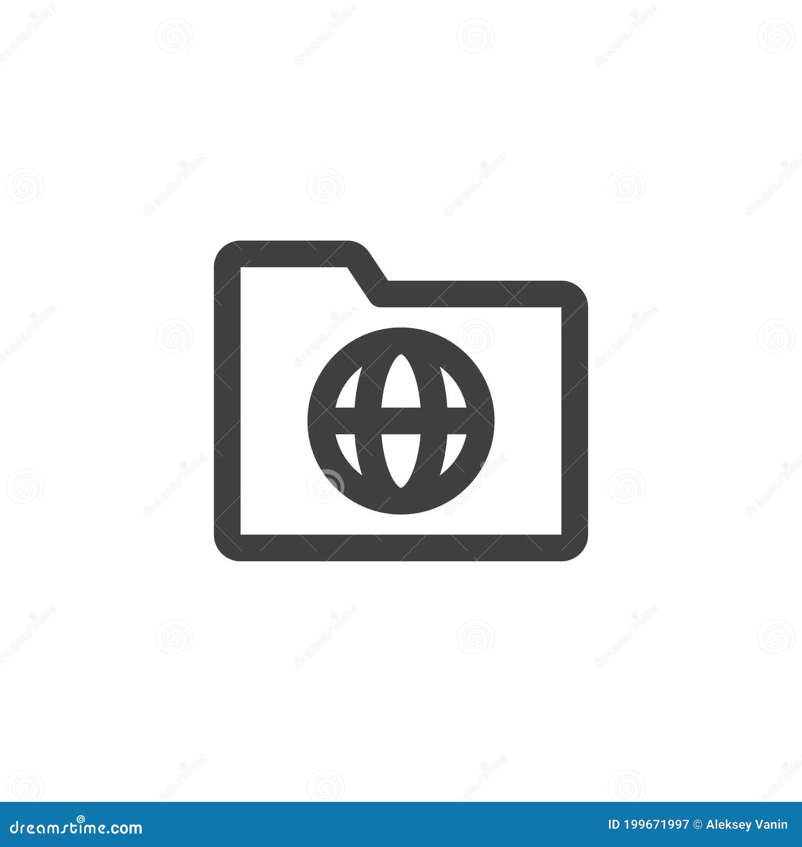 Browser folder line icon stock vector. Illustration of document - 199671997