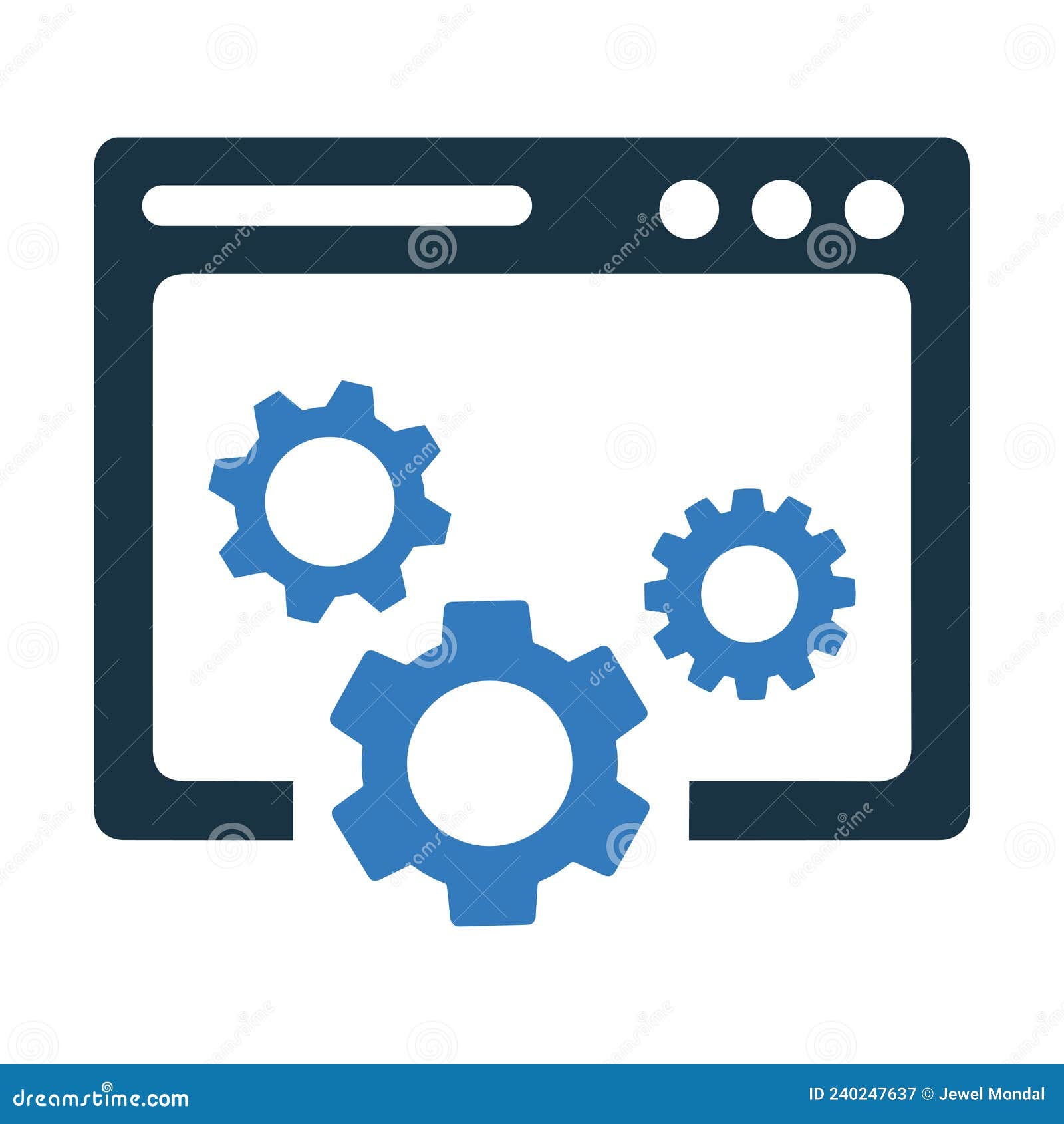 Browser, Gear, Setting Icon. Editable Vector Graphics. Stock Vector ...
