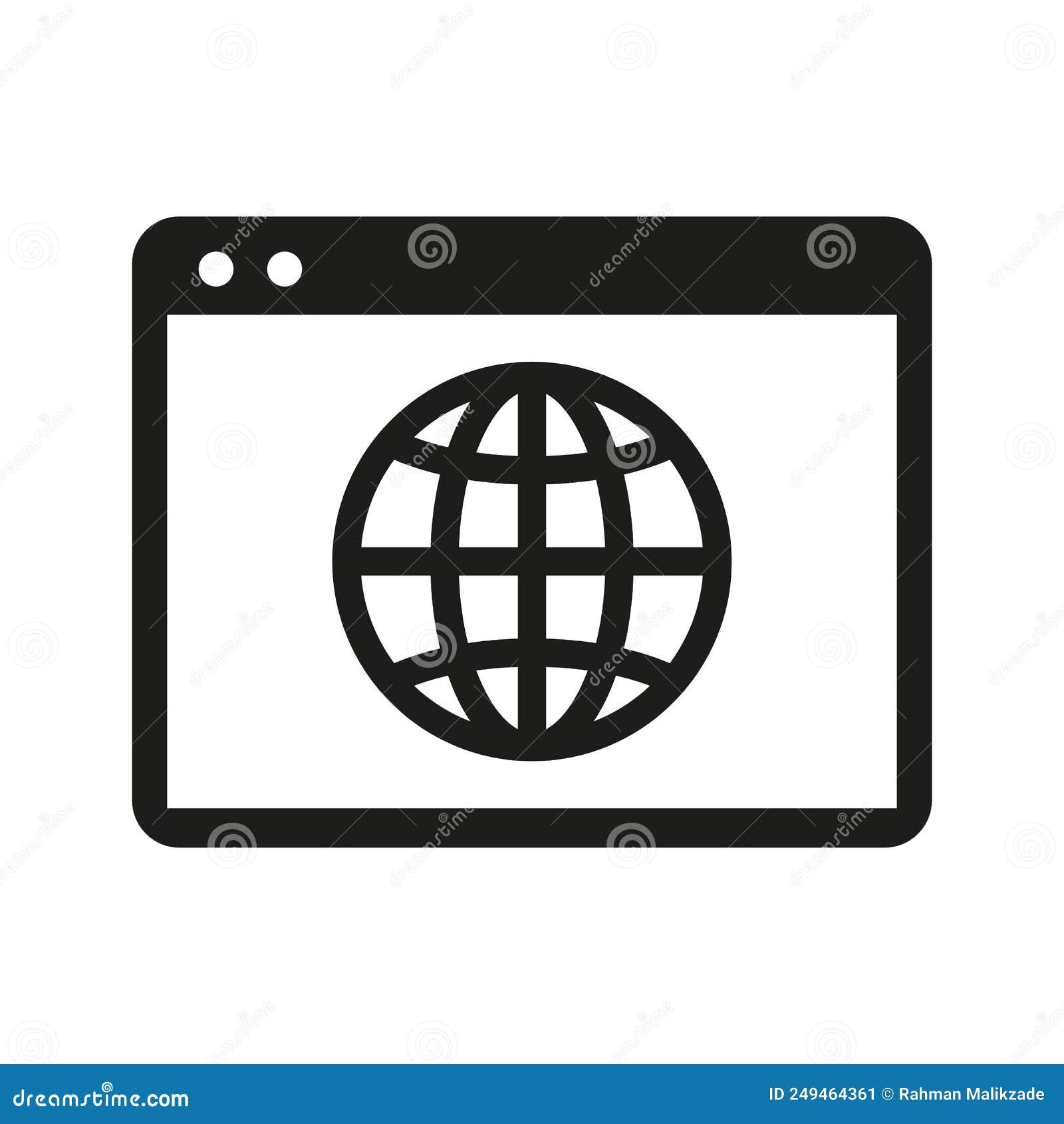 Browser and Globe Icon. Internet and Network Collection Vector ...